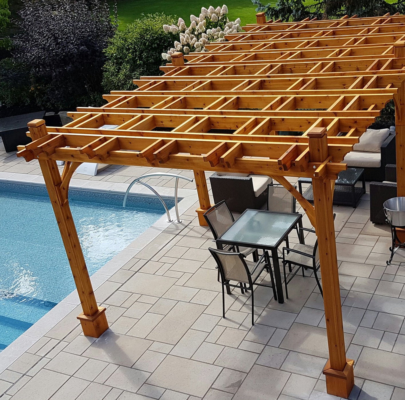 12x12 Cedar Pergola Kit - Enjoy Outdoor Living with Style — Backyard Oasis