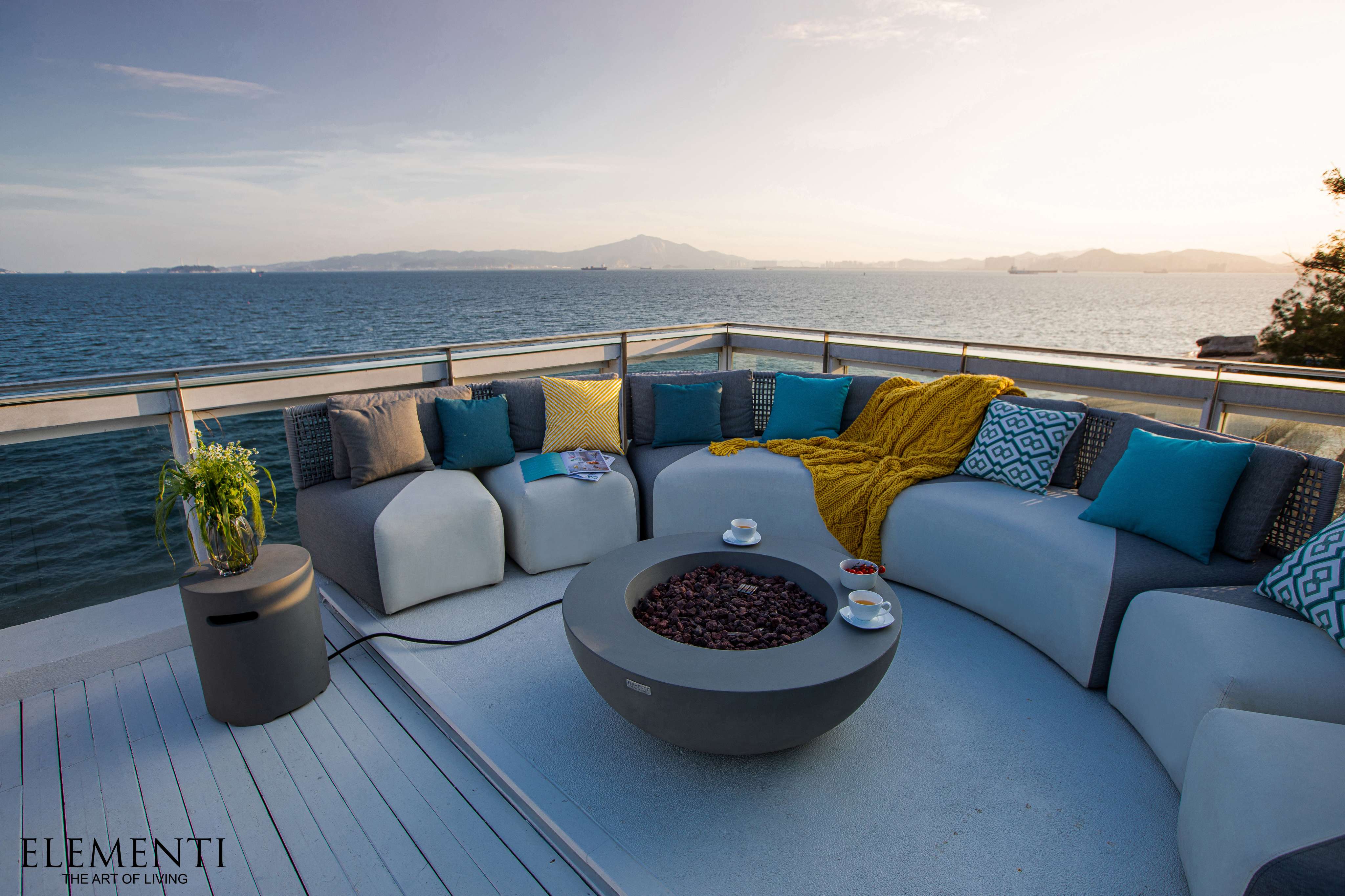Elementi Lunar Bowl Fire Table - Unleash Warmth and Beauty — Backyard Oasis