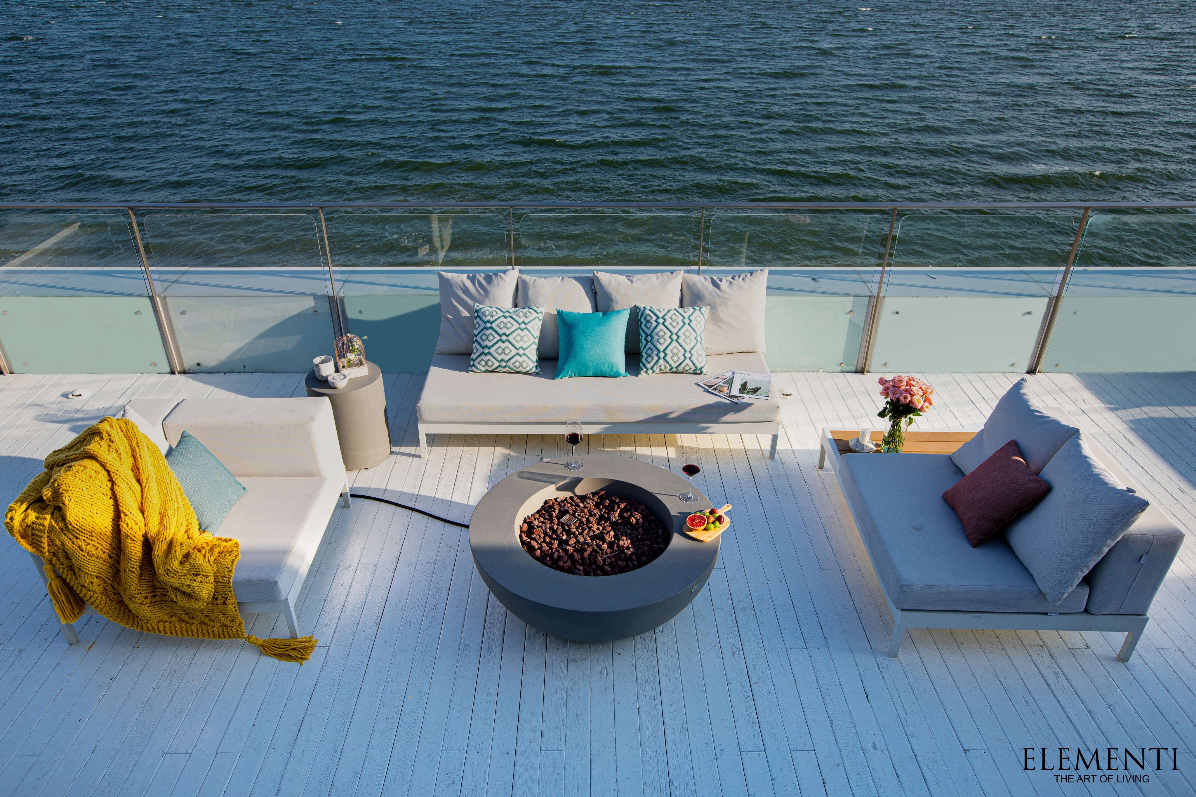 Elementi Lunar Bowl Fire Table - Unleash Warmth and Beauty — Backyard Oasis
