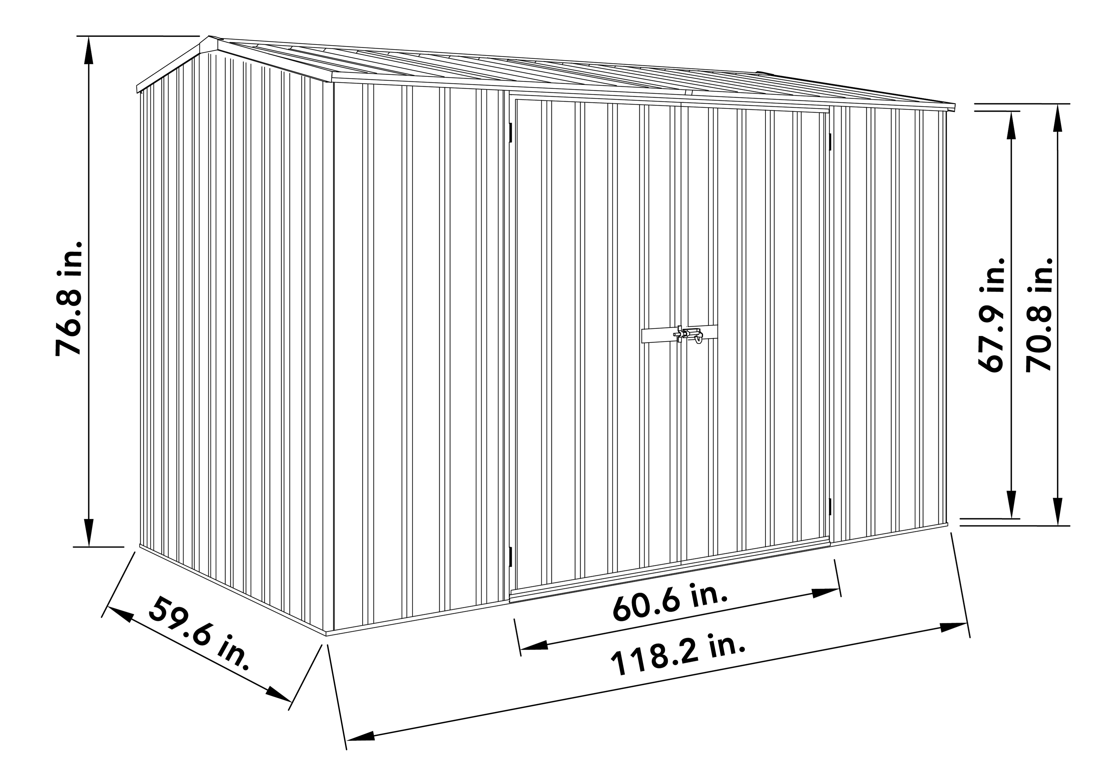 Absco Premier 10' Metal Storage Shed - Durable Backyard Steel Shed ...