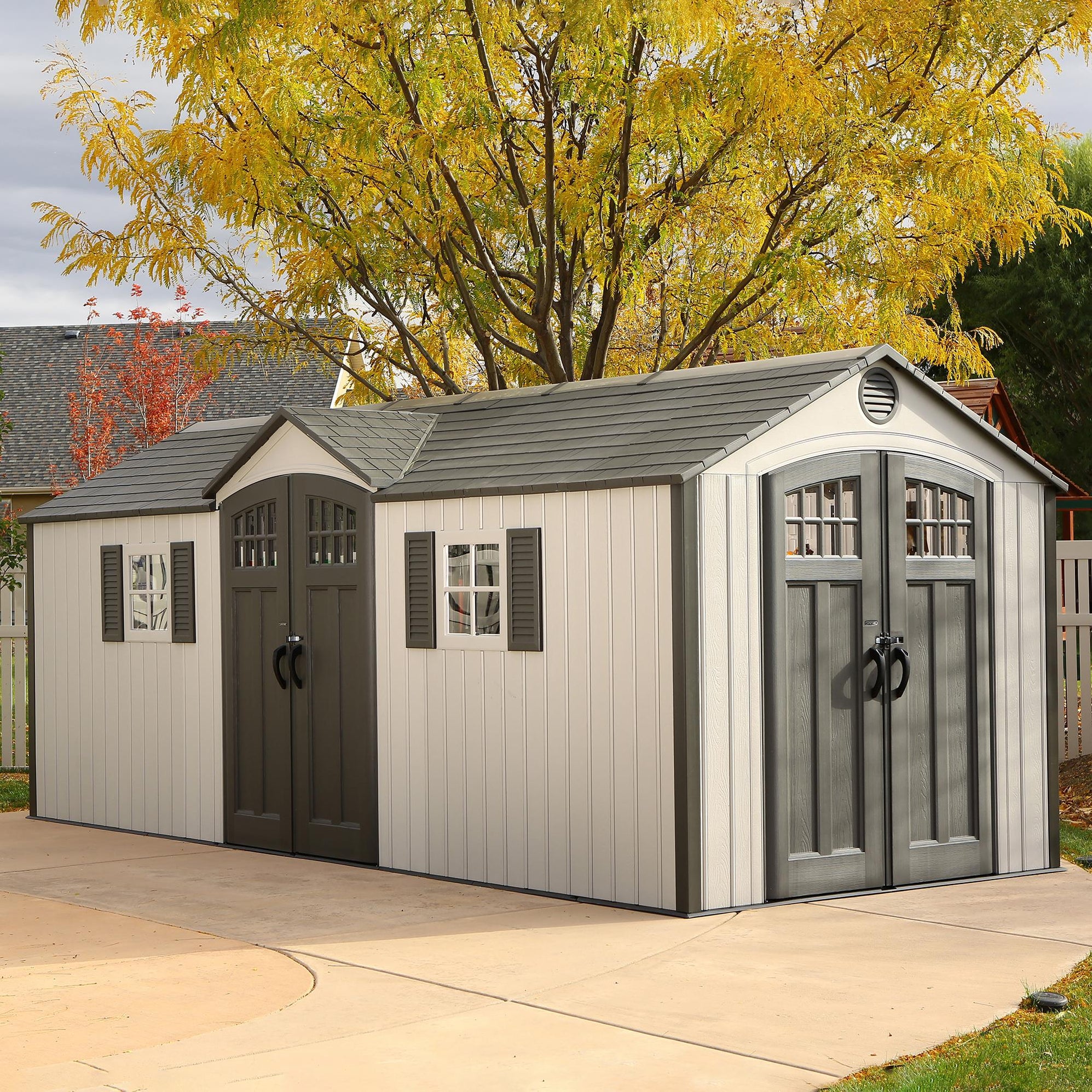 Lifetime 20x8 Outdoor Storage Shed - Spacious & Durable — Backyard Oasis