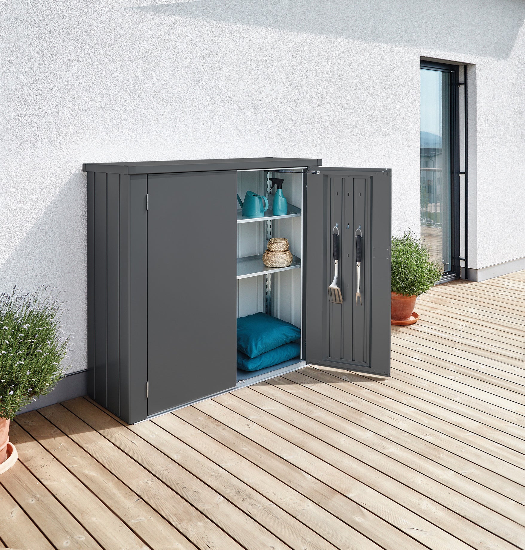 Biohort Romeo Storage Locker - Dark Gray | Organize Outdoor Equipment ...