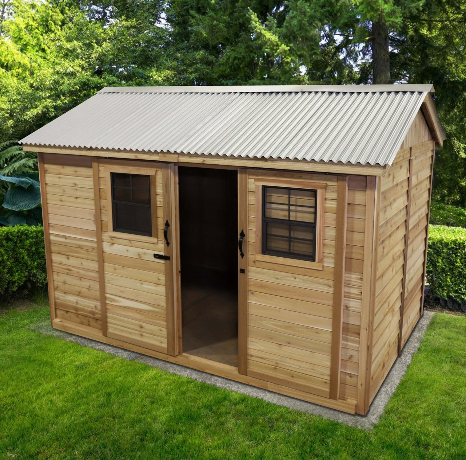 Cabana 12x8 Cedar Shed Kit | Ideal Poolside Retreat & Garden Storage — Backyard Oasis