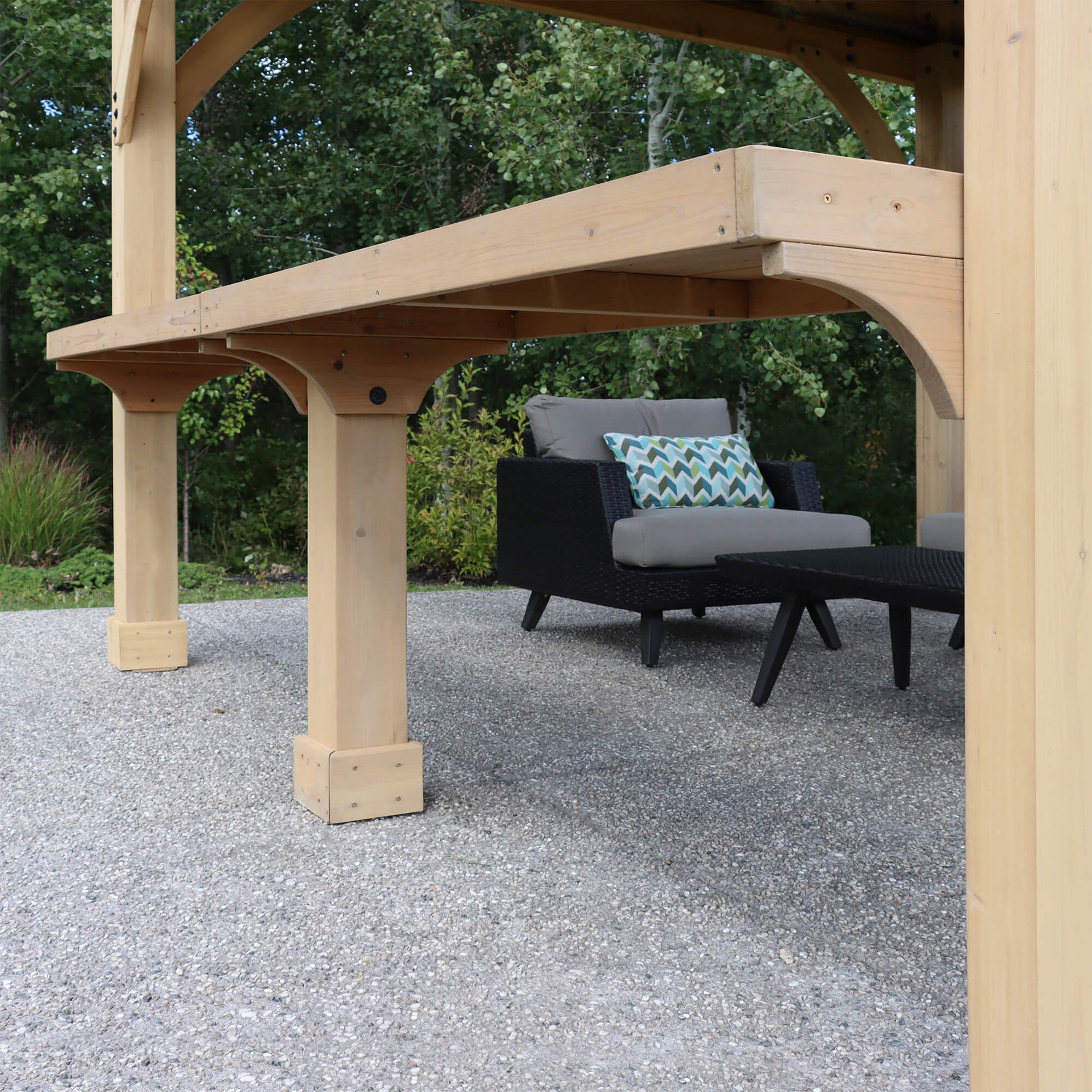 Yardistry Meridian Bar Counter - Premium Cedar Design — Backyard Oasis