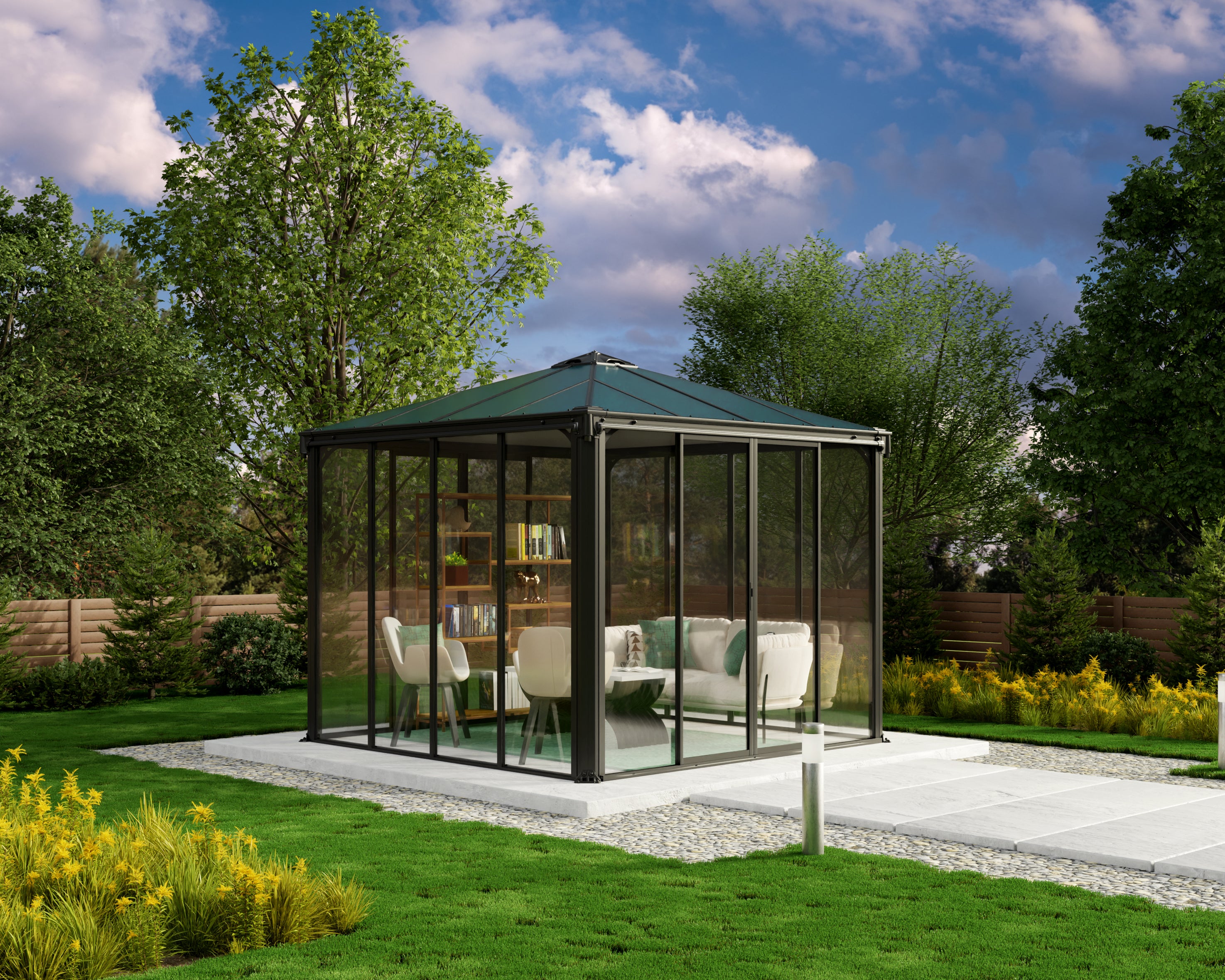 Canopia Ledro Enclosed Gazebo - Year-Round Outdoor Retreat — Backyard Oasis
