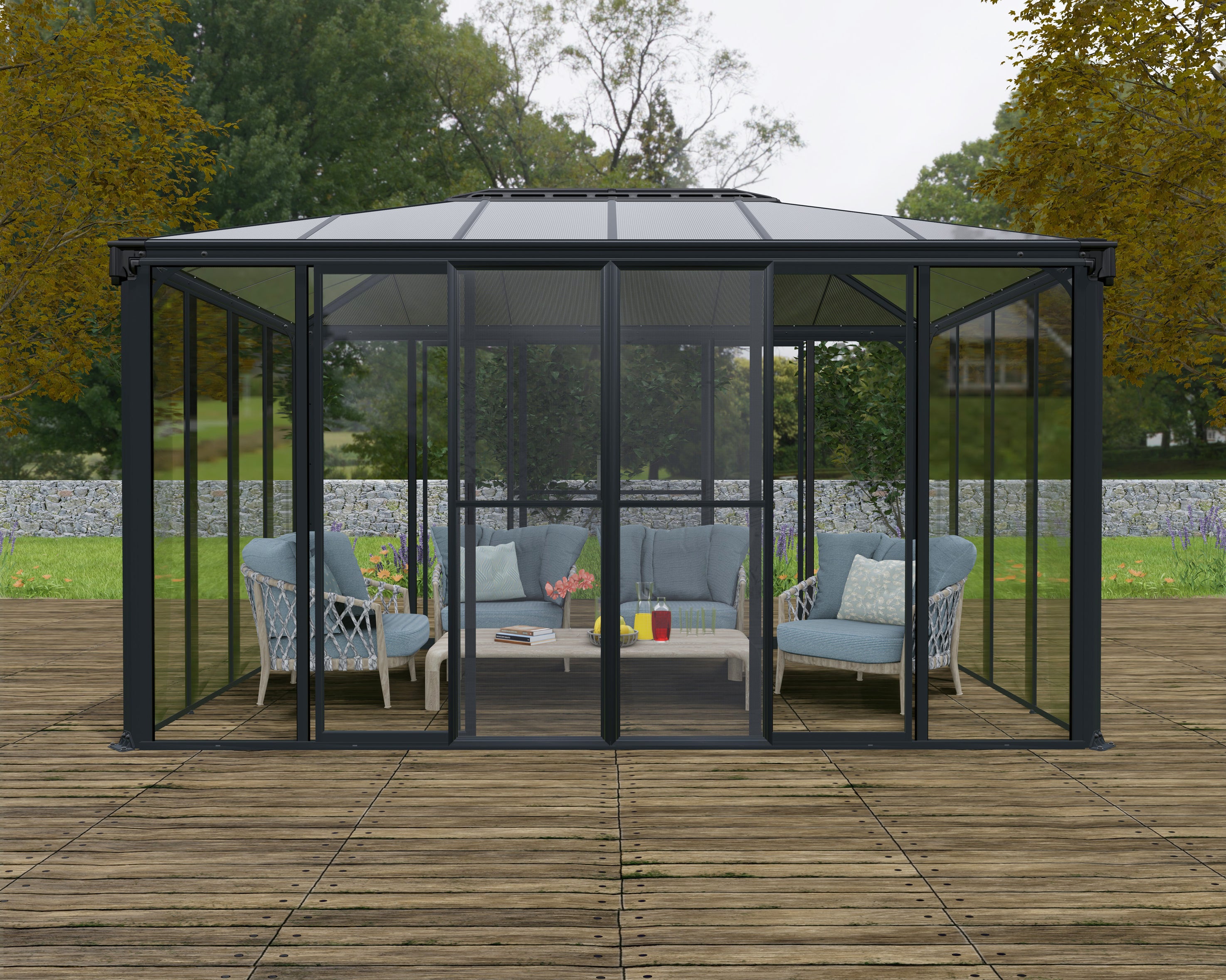 Canopia Ledro Enclosed Gazebo - Year-Round Outdoor Retreat — Backyard Oasis