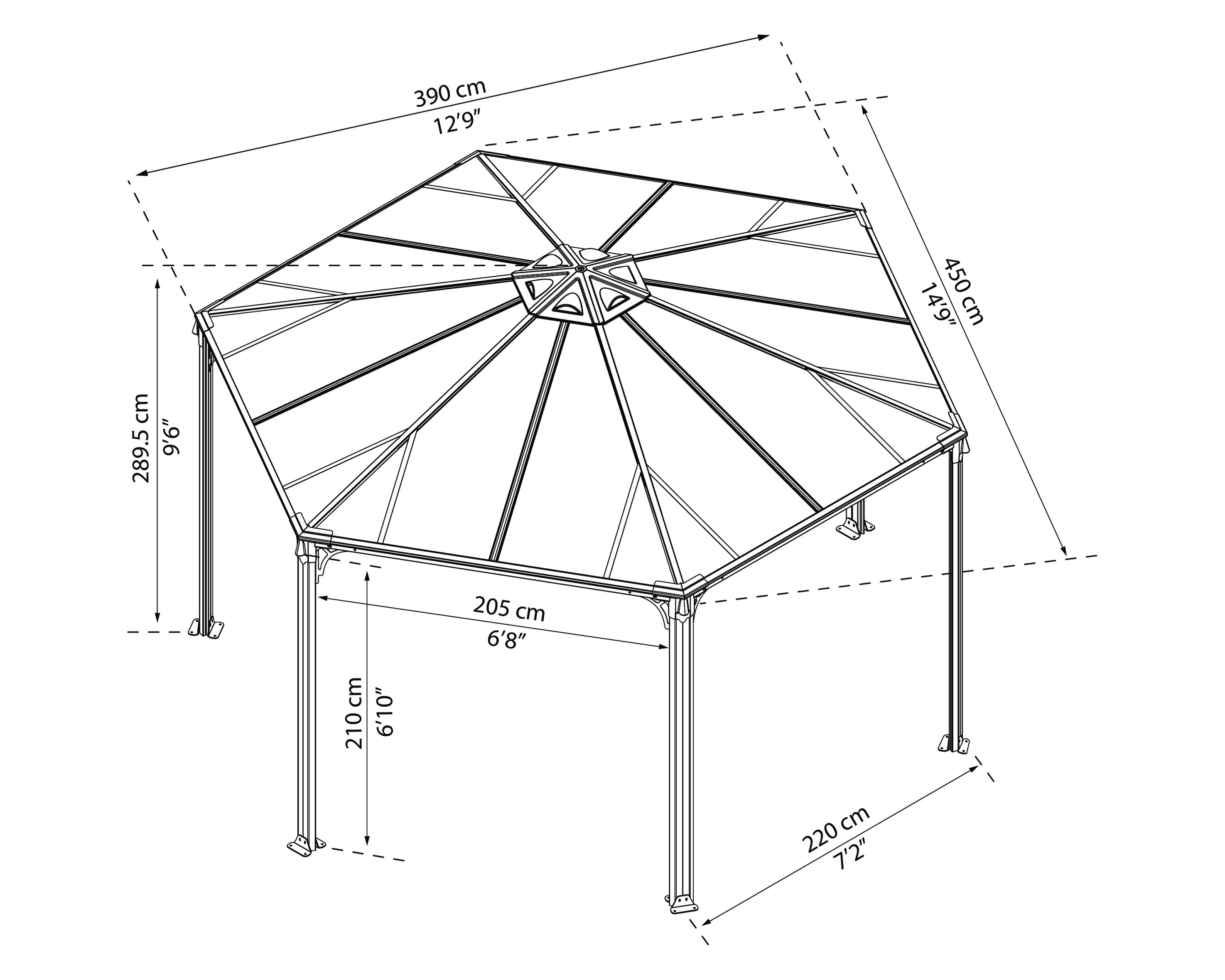 Elevate Your Outdoors with Canopia Monaco Hexagon Gazebo - Stylish ...