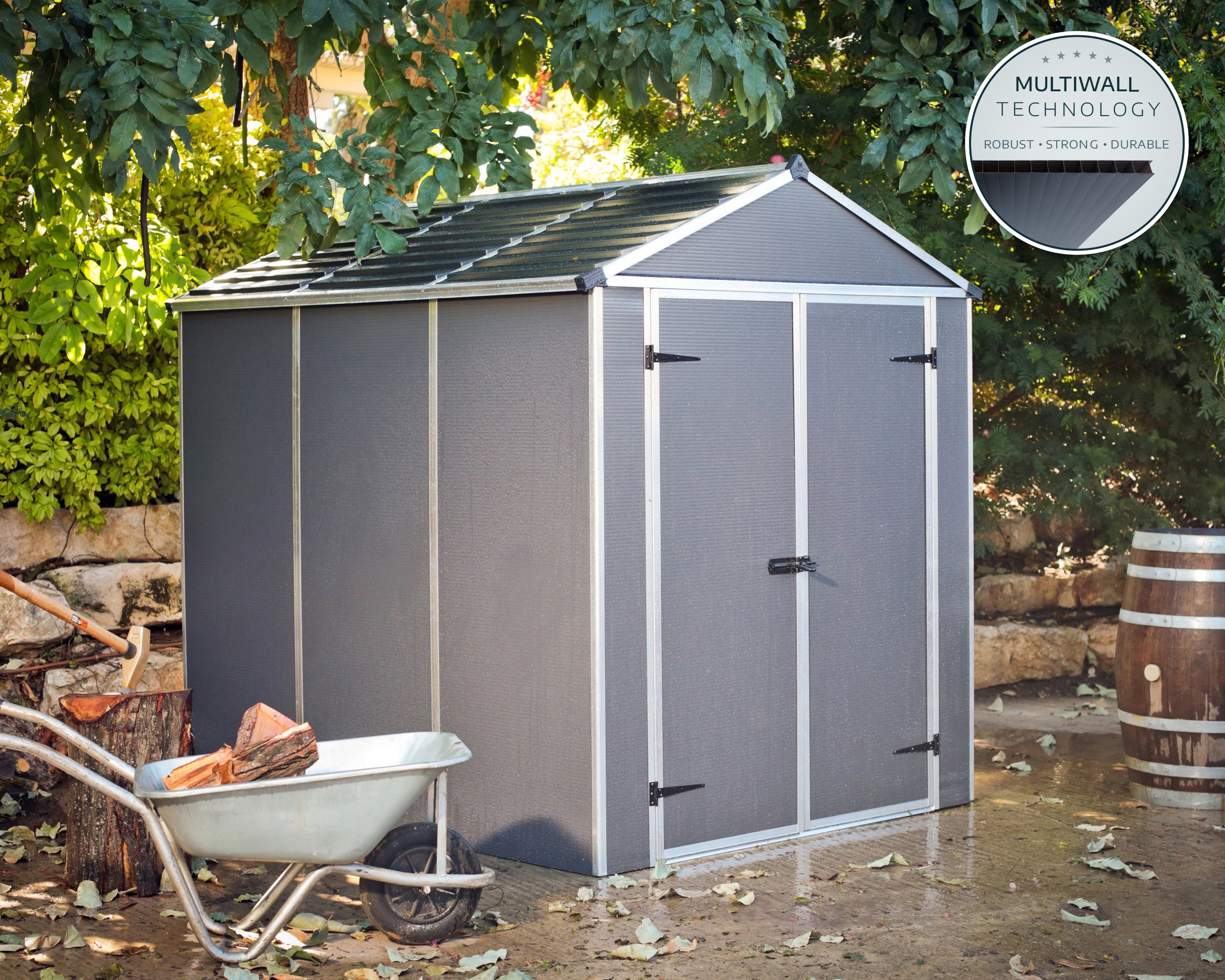 Canopia Rubicon 6' Shed - Gray: Durable Outdoor Storage Solution ...