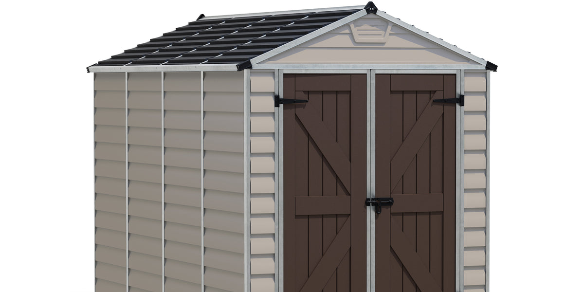 Canopia SkyLight 6' x 10' Shed - Gray/Tan: Durable Outdoor Storage ...