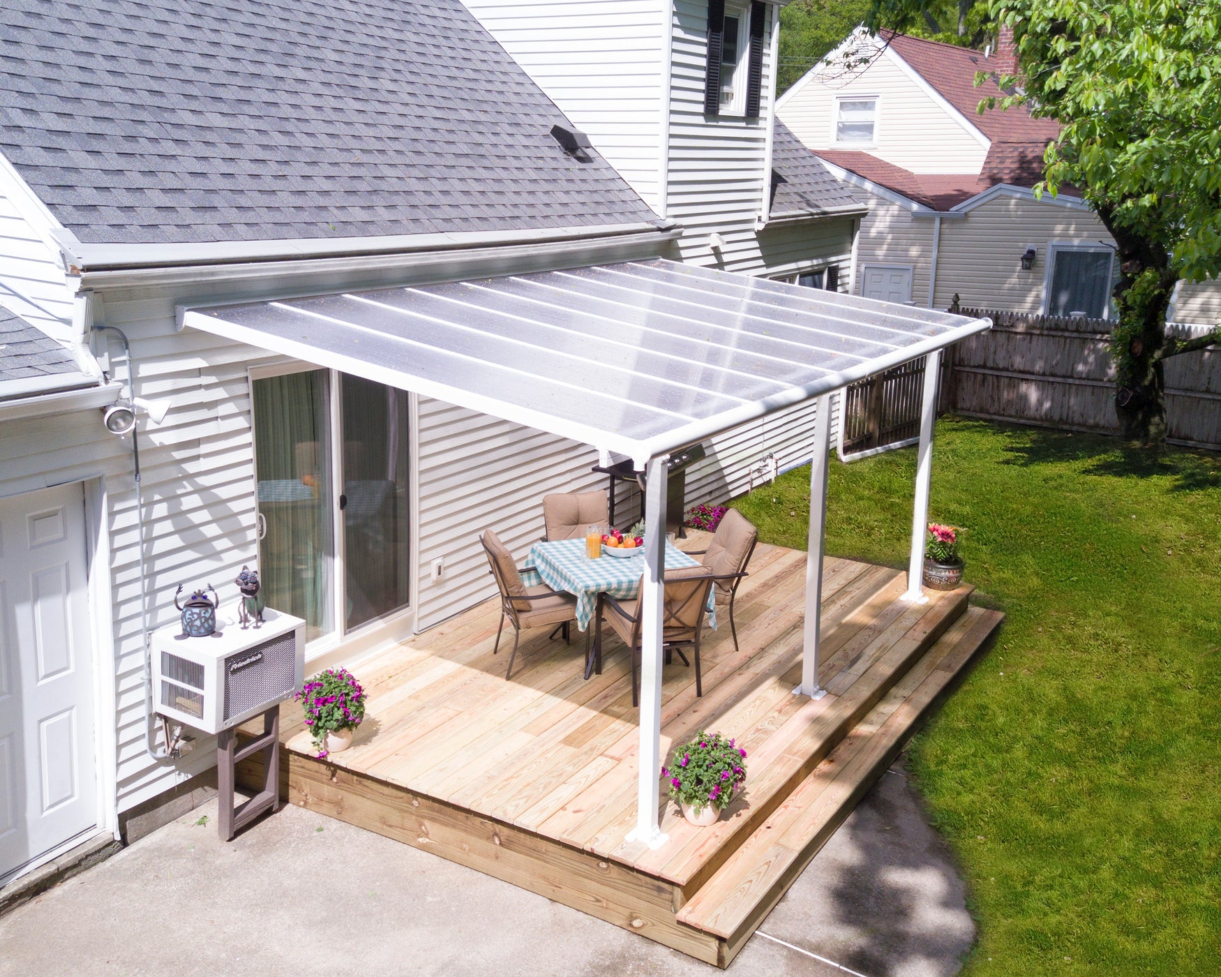 Canopia Olympia 10' White Patio Cover – Elegant Weather Protection ...