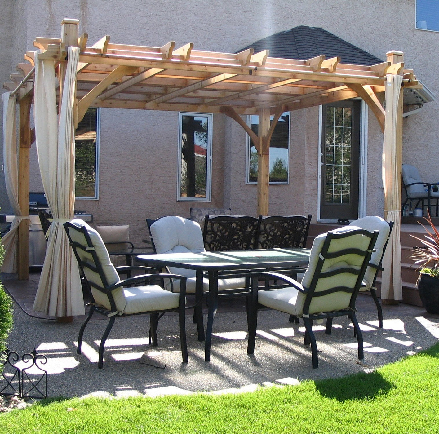 12x12 Cedar Pergola Kit - Enjoy Outdoor Living with Style — Backyard Oasis