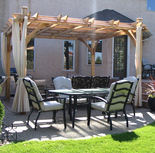 12x12 Cedar Pergola Kit - Enjoy Outdoor Living with Style — Backyard Oasis