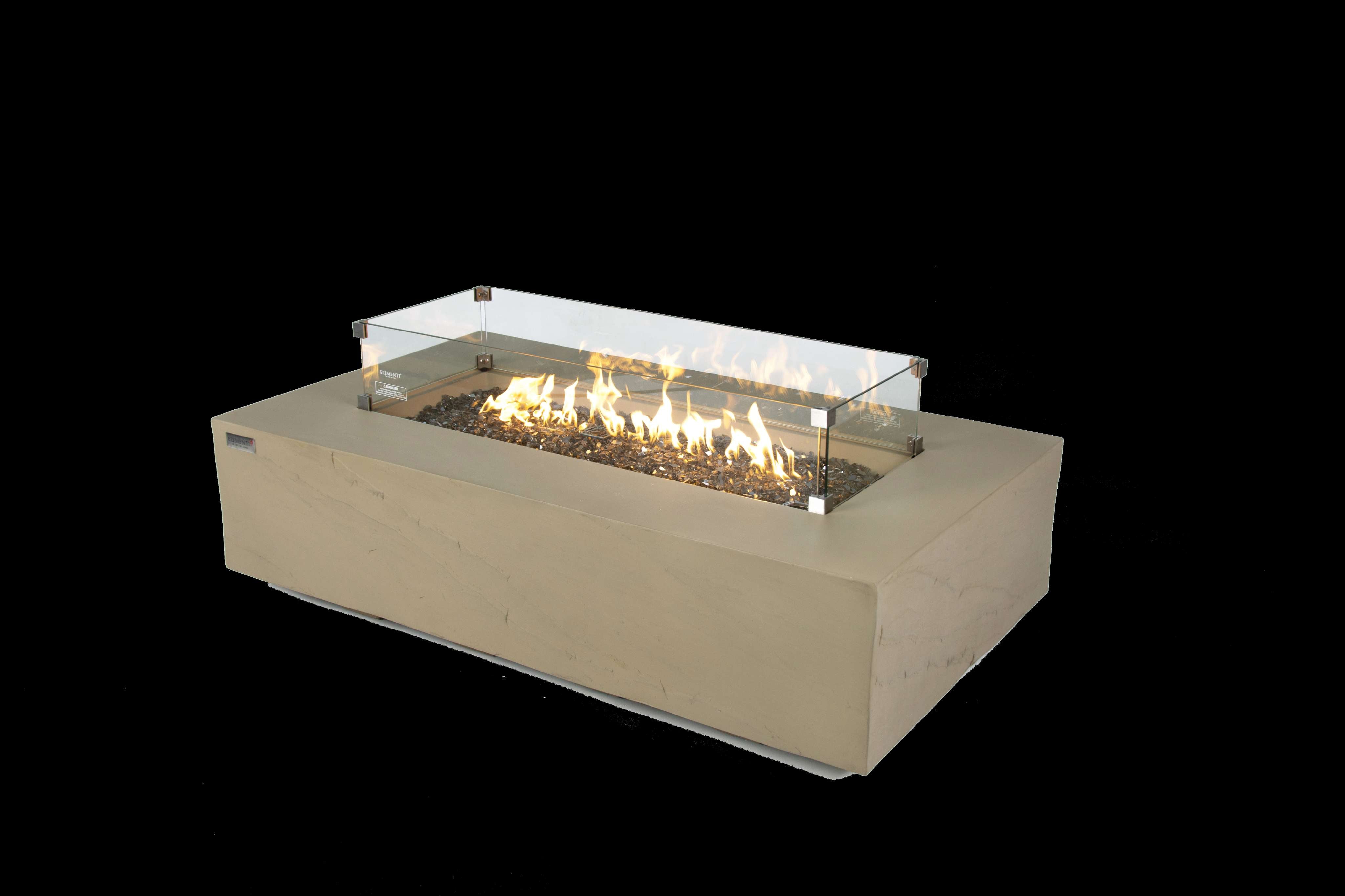 Elementi Plus Colorado Rectangular Concrete Fire Pit Table Shop Now ...