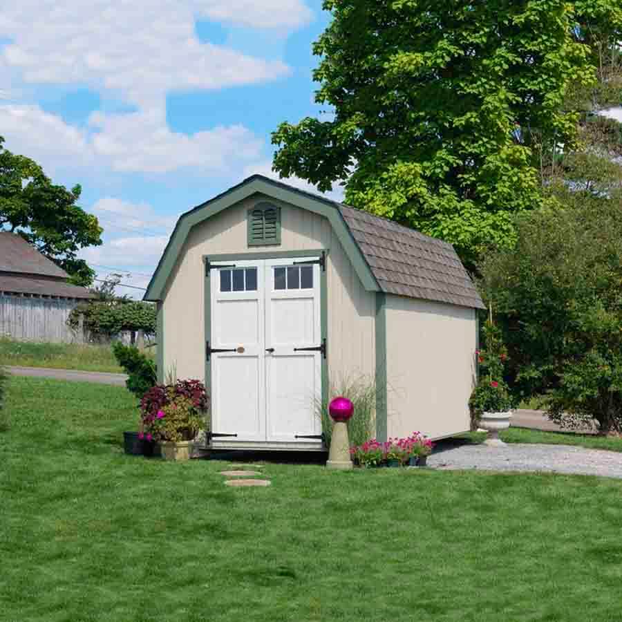 Colonial Greenfield Barn-Style Shed - Little Cottage Company — Backyard ...