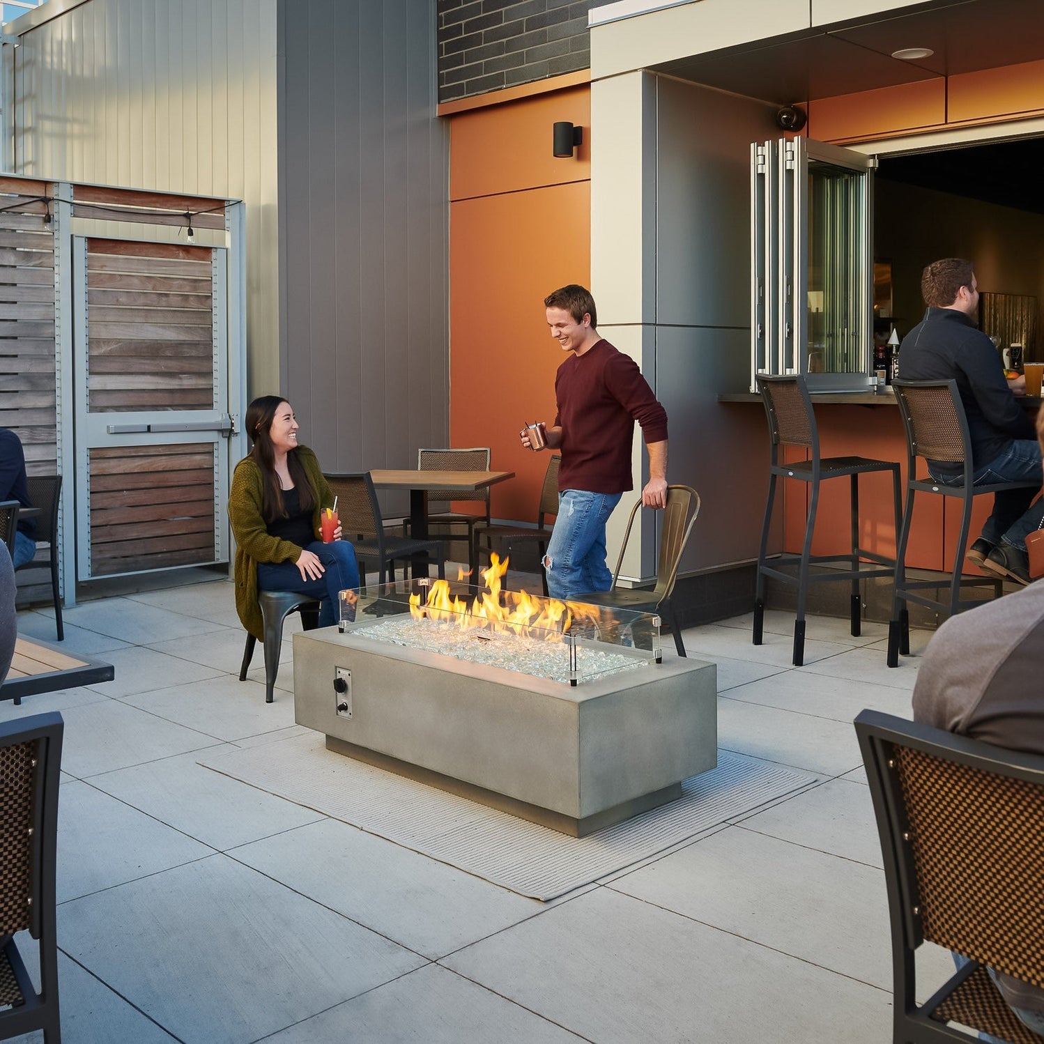 Outdoor Greatroom Cove 54" Gas Fire Pit Table Luxurious Outdoor Warmth ...