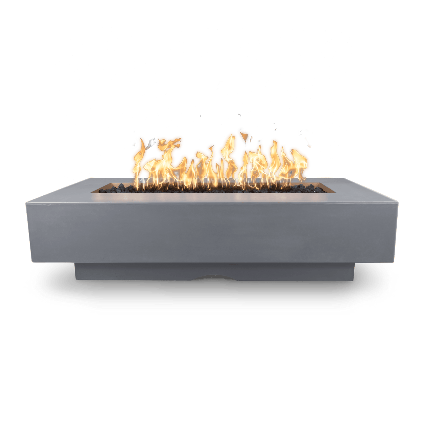 Del Mar Rectangular Fire Pit | Elegant GFRC Concrete in Timeless Gray ...