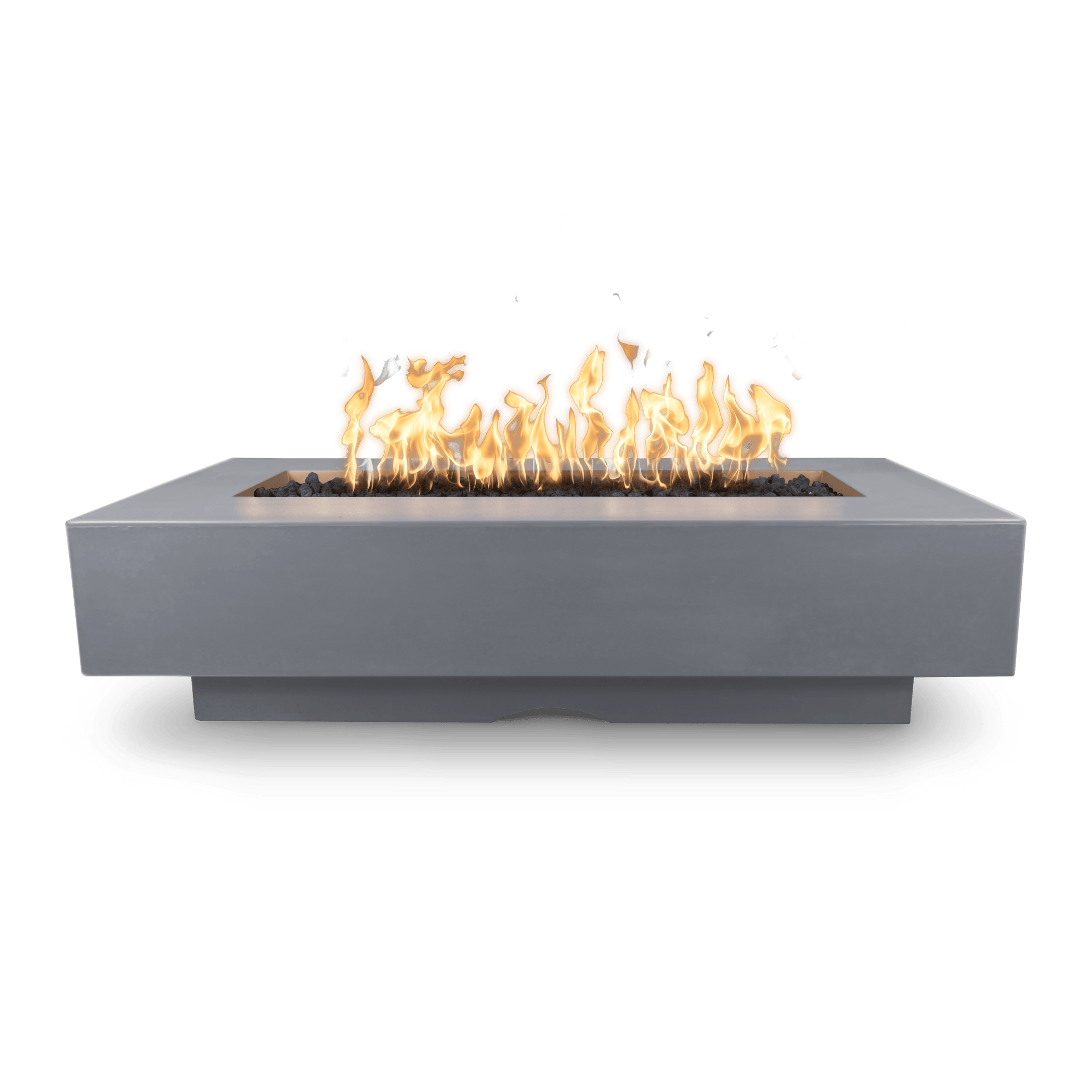 Del Mar Rectangular Fire Pit | Elegant GFRC Concrete in Timeless Gray ...