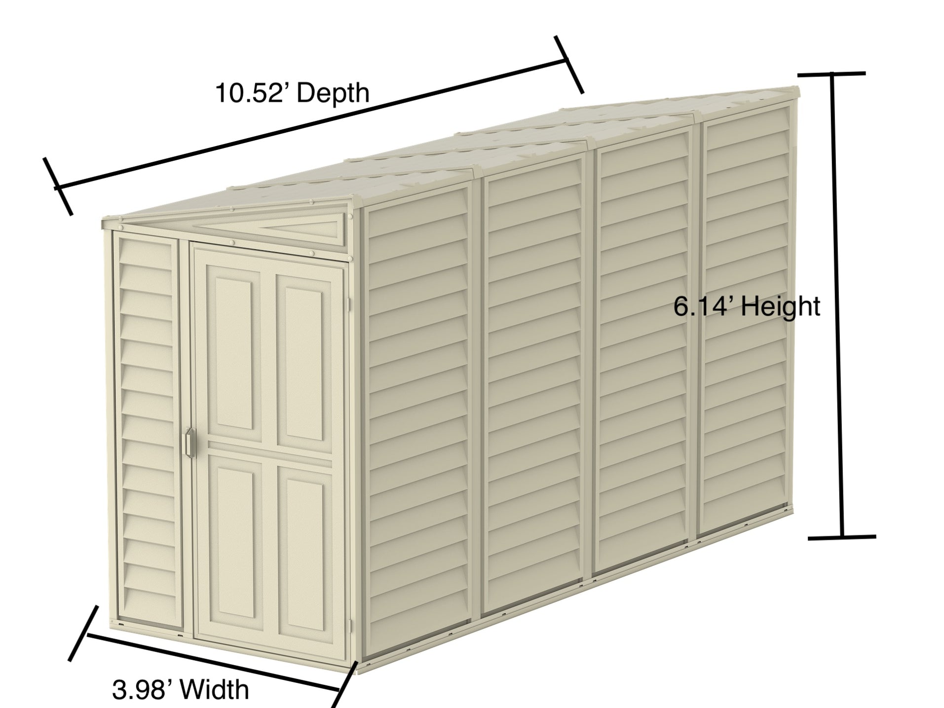 Duramax 4x10 ft Sidemate Vinyl Resin Shed - Durable Outdoor Storage ...
