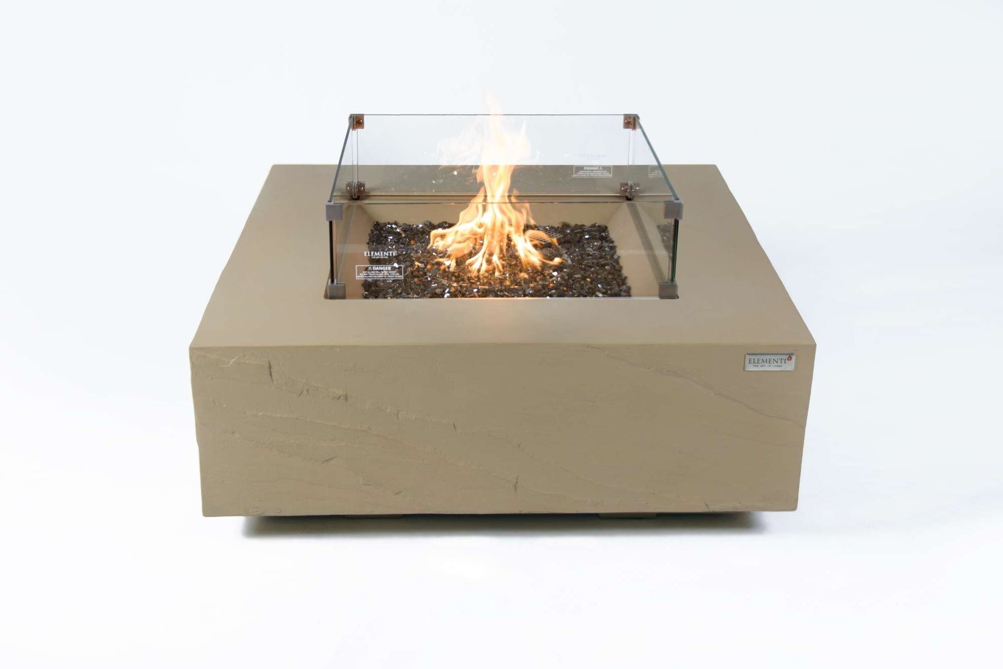 Elementi Plus Uluru Square Concrete Fire Pit Table - Shop Now! — Backyard Oasis