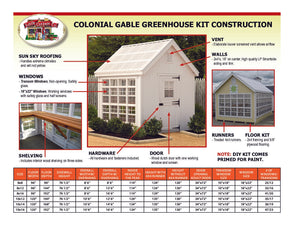 Colonial Gable Greenhouse - Amish Crafted Garden Luxury — Backyard Oasis