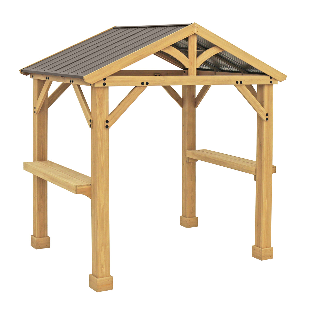 Yardistry Meridian Cedar Grilling Pavilion- Outdoor Culinary Sanctuary ...