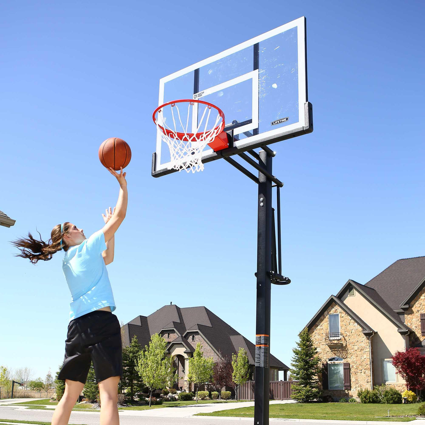Lifetime 54-Inch Polycarbonate Basketball Hoop - Adjustable Height ...