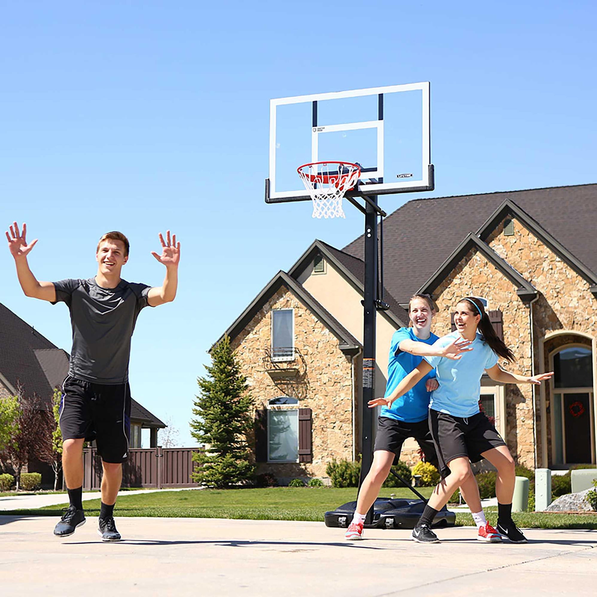 Lifetime 54-Inch Polycarbonate Basketball Hoop - Adjustable Height ...