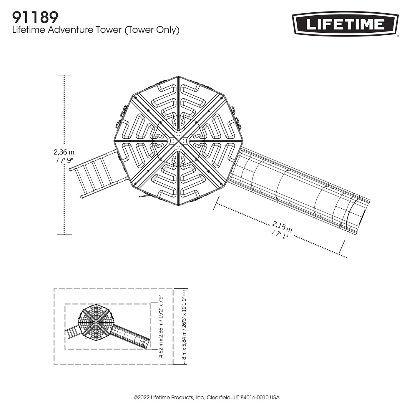 Lifetime Adventure Slide Tower - Outdoor Playset for Kids — Backyard Oasis