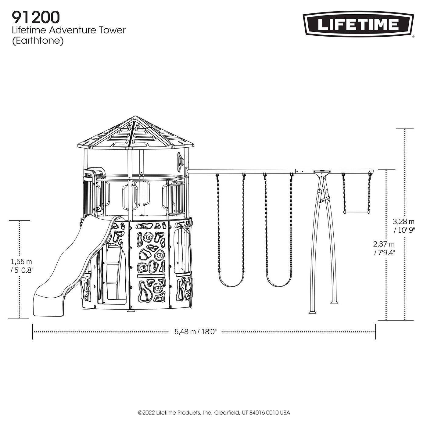 Lifetime Adventure Tower Playset - Outdoor Fun for Kids — Backyard Oasis