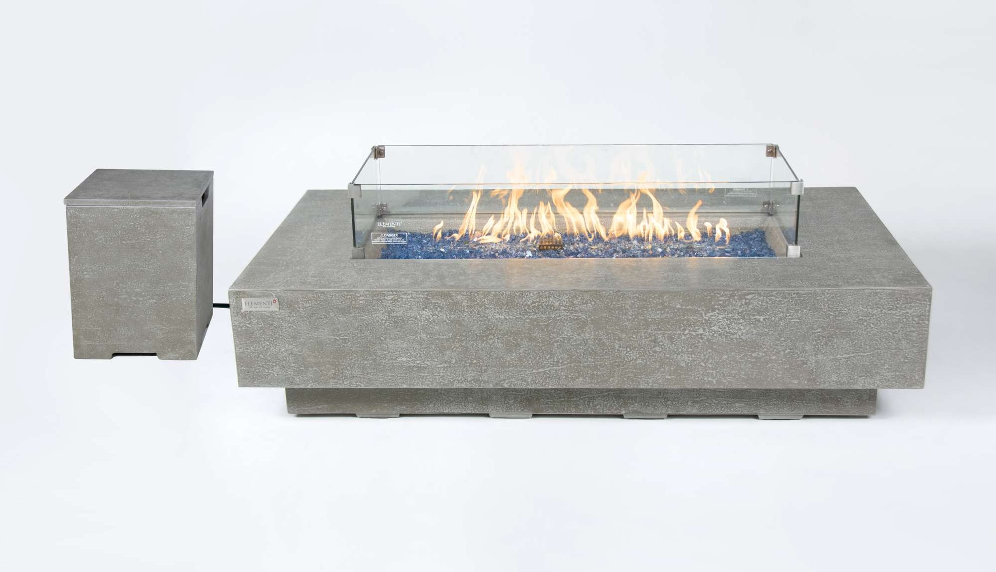 Elementi Plus Riviera Rectangular Concrete Fire Pit - Shop Now ...