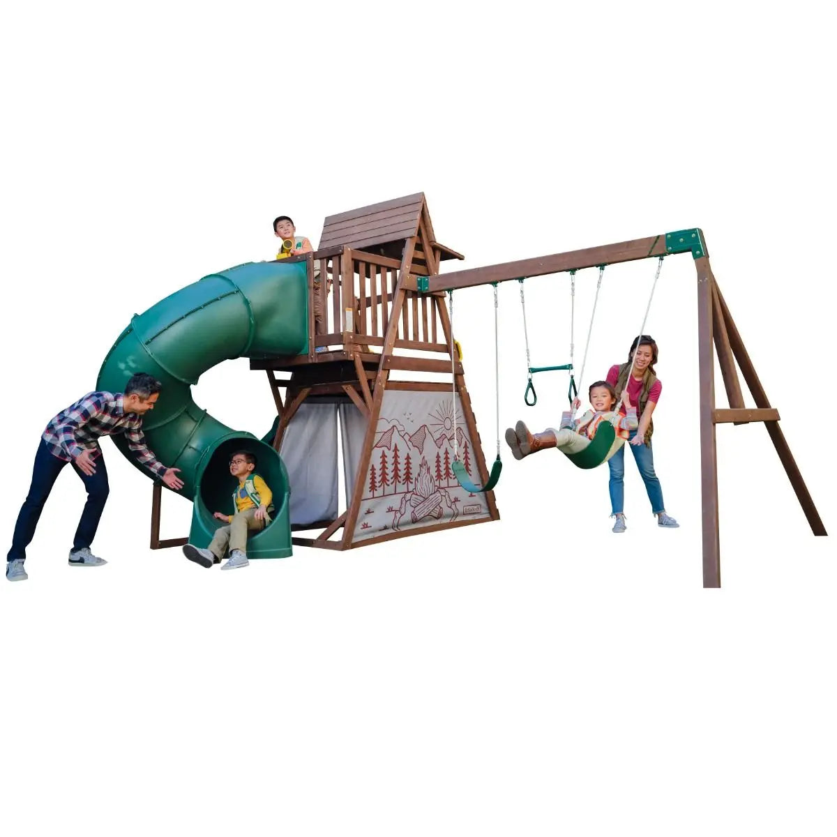 KidKraft Ranger Retreat Swing Set | Outdoor Adventure Play for Kids ...