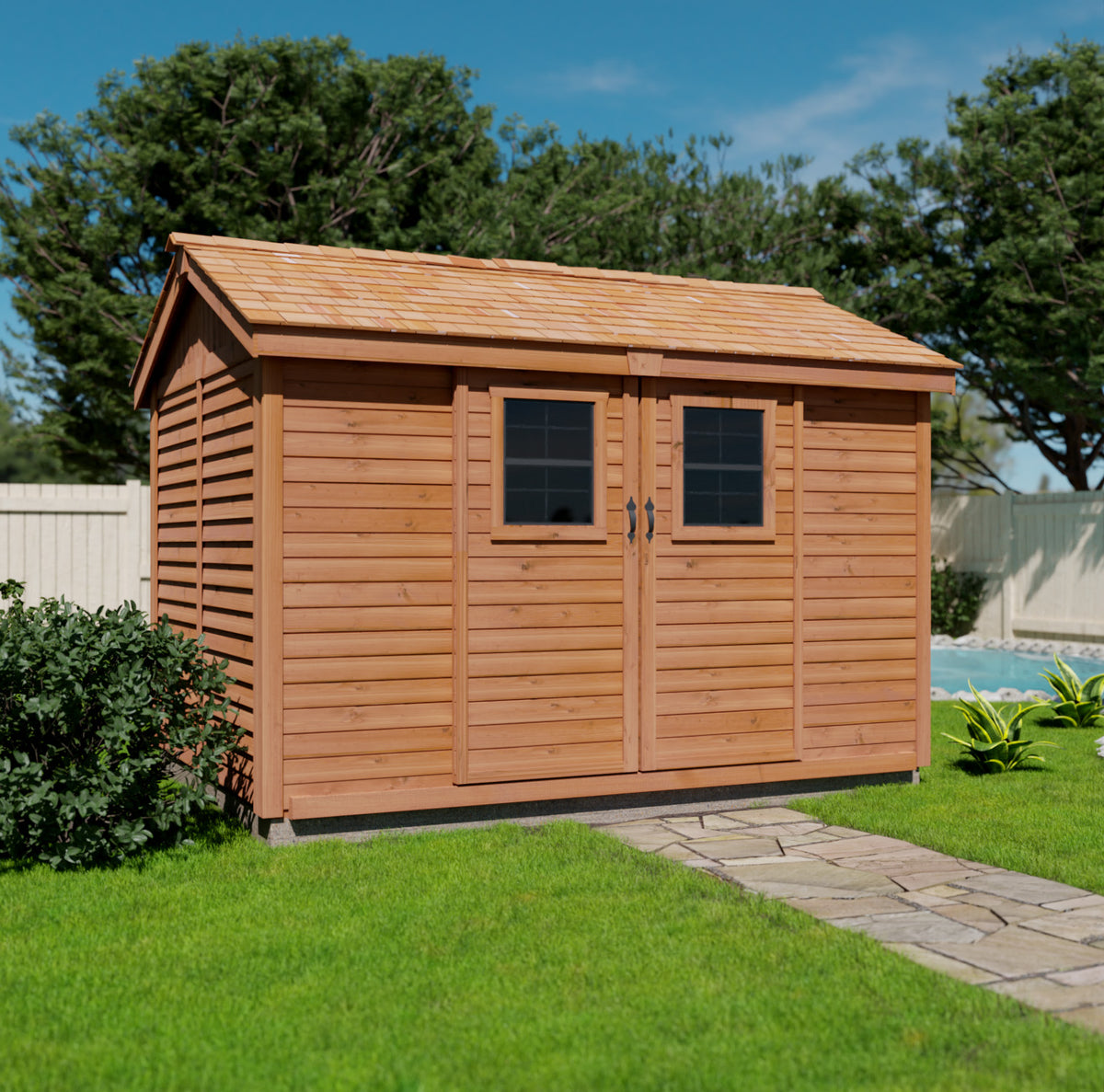 Cabana 12x8 Cedar Shed Kit | Ideal Poolside Retreat & Garden Storage ...
