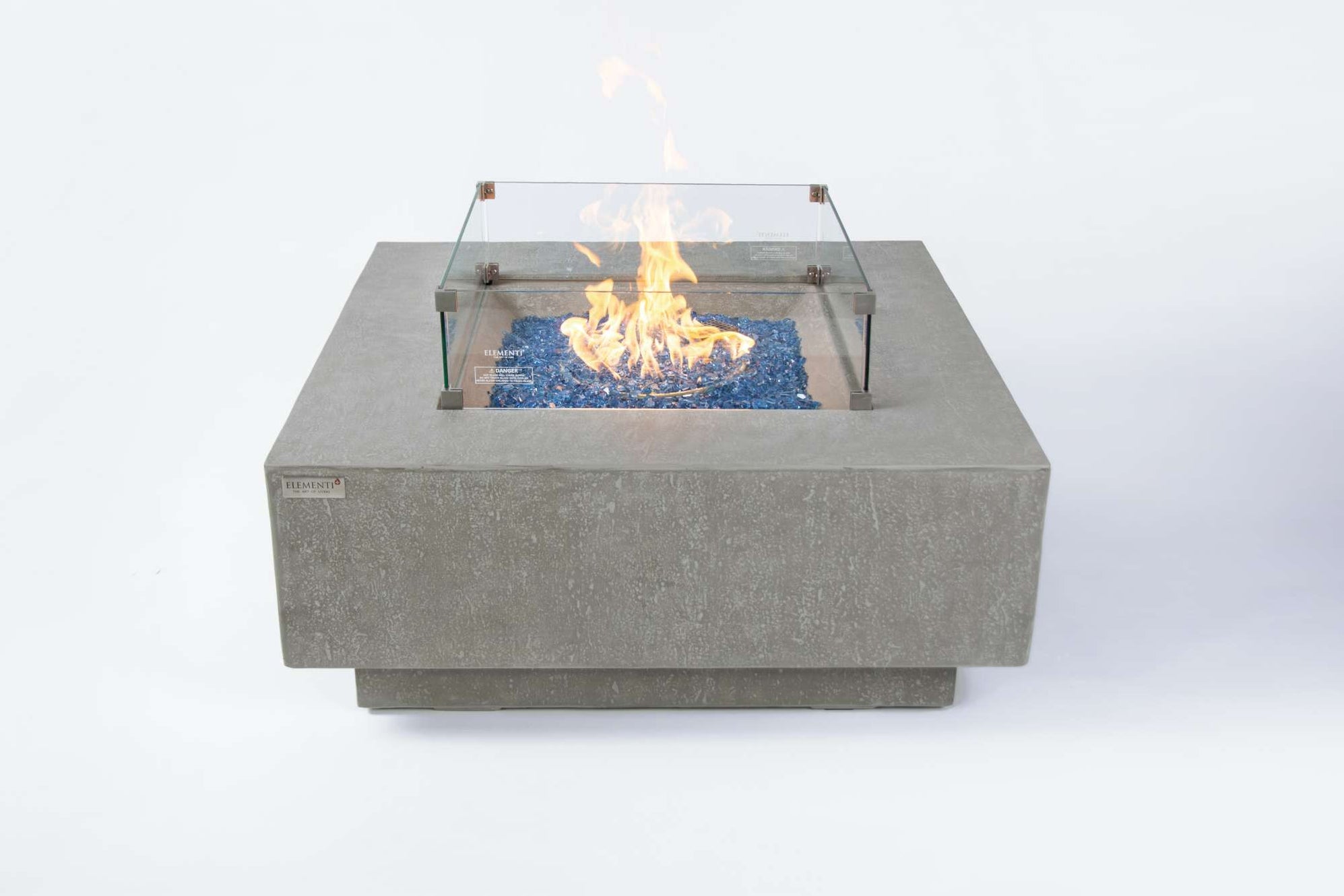 Elementi Plus Victoria Square Concrete Fire Pit Table - Shop Now! — Backyard Oasis