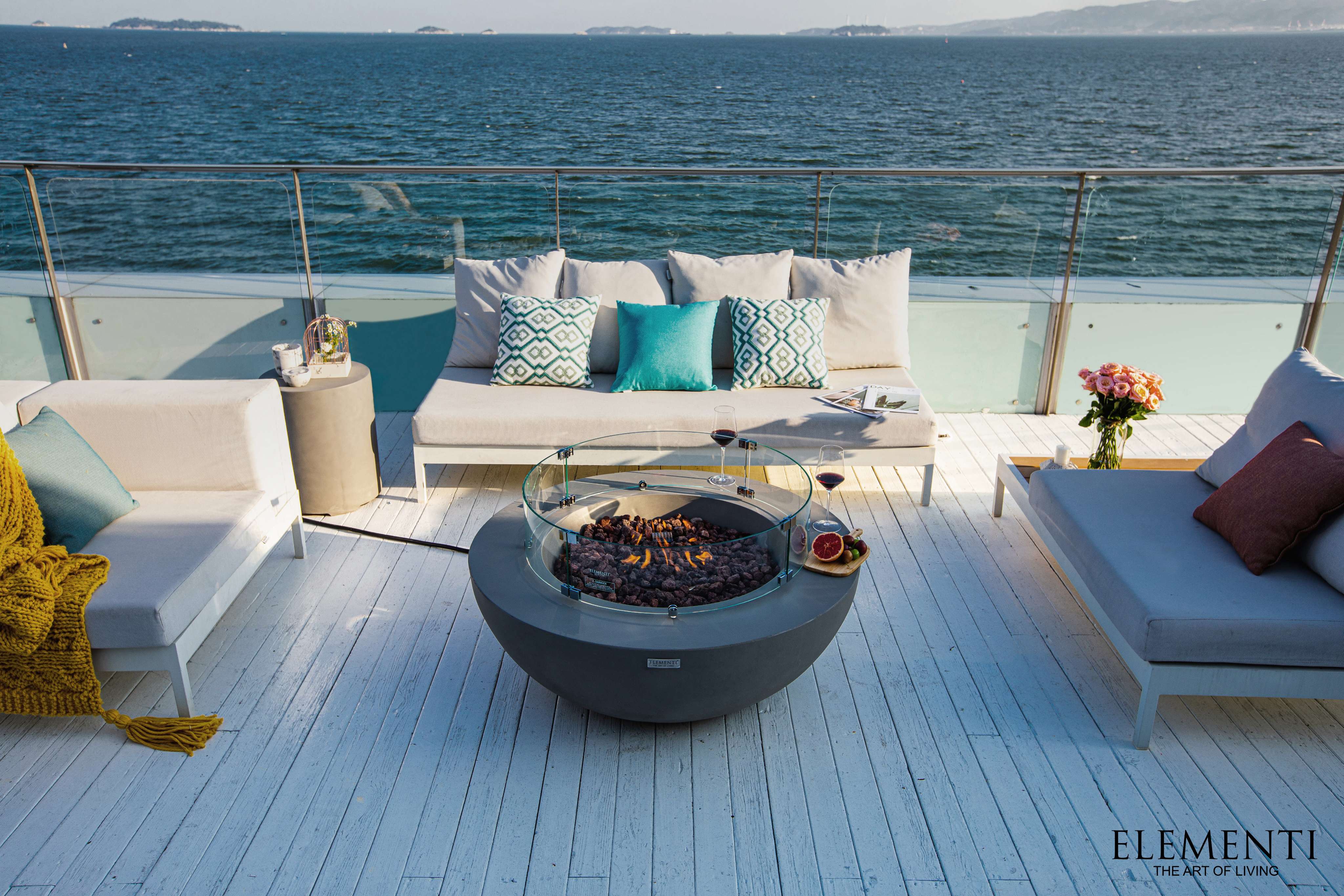 Elementi Lunar Bowl Fire Table - Unleash Warmth and Beauty — Backyard Oasis