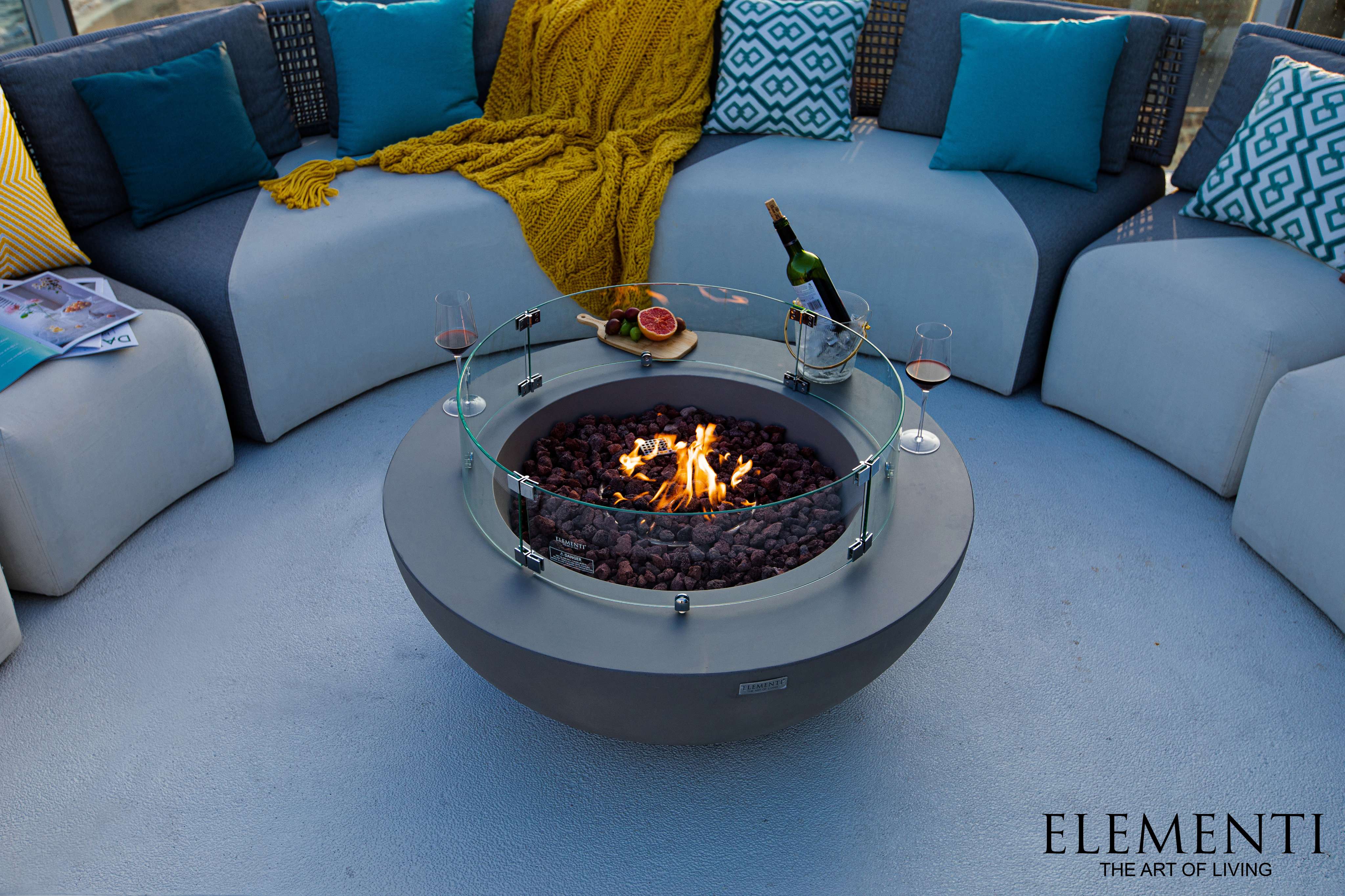 Elementi Lunar Bowl Fire Table - Unleash Warmth and Beauty — Backyard Oasis