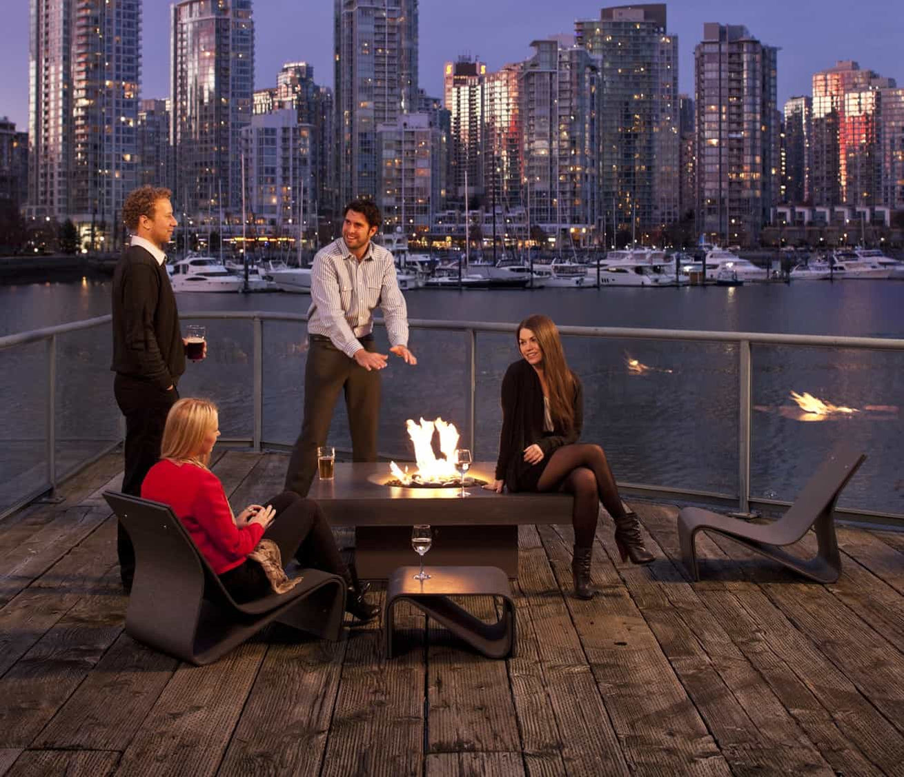 Solus Decor Halo Elevated Fire Pit | Modern Outdoor Luxury Fire Table ...