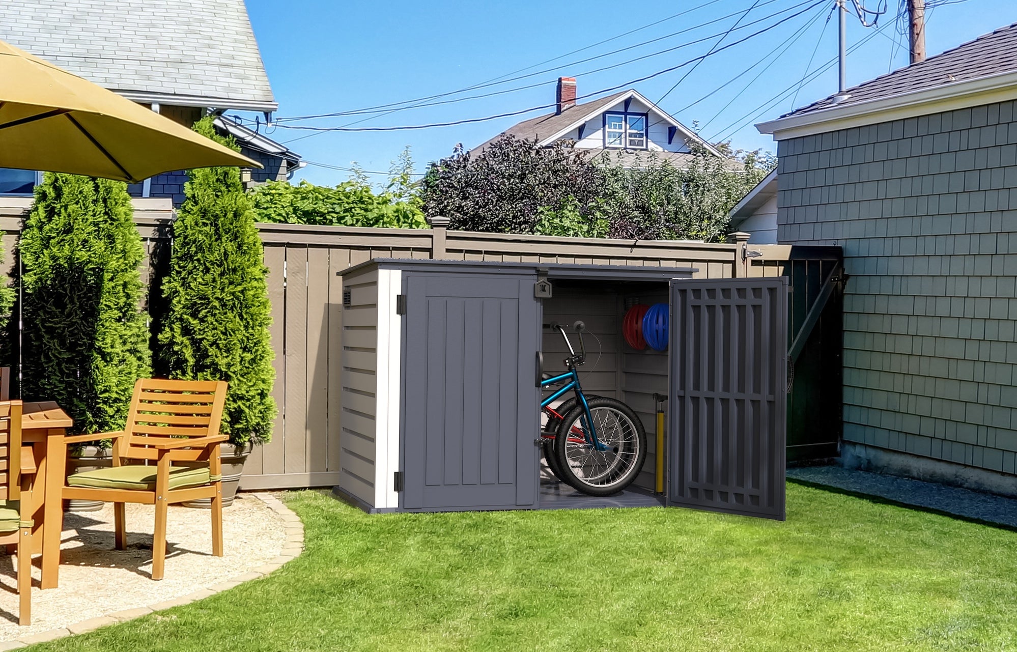 Duramax 2100L MultiStore Garbage Bin: Hide Trash & Organize Your Yard ...