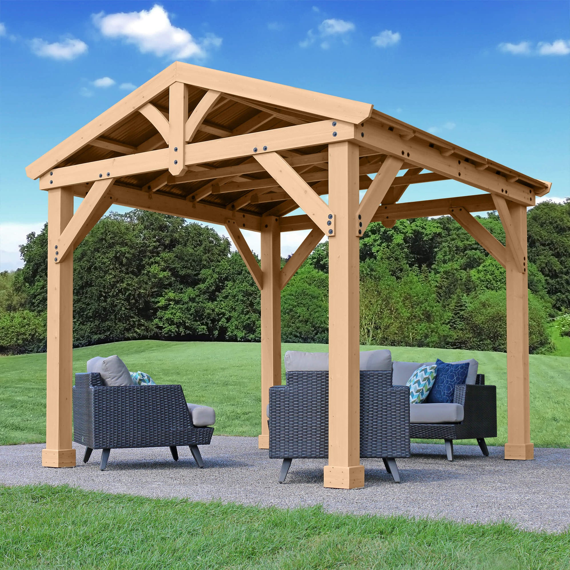 Yardistry Meridian Cedar 10 x 10 Pavilion - Premium Outdoor Elegance — Backyard Oasis