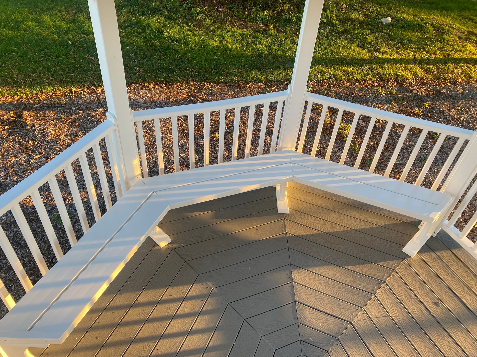 Amish Gazebos 8 Foot Vinyl Gazebo-In-A-Box with Floor - Buy It Today ...