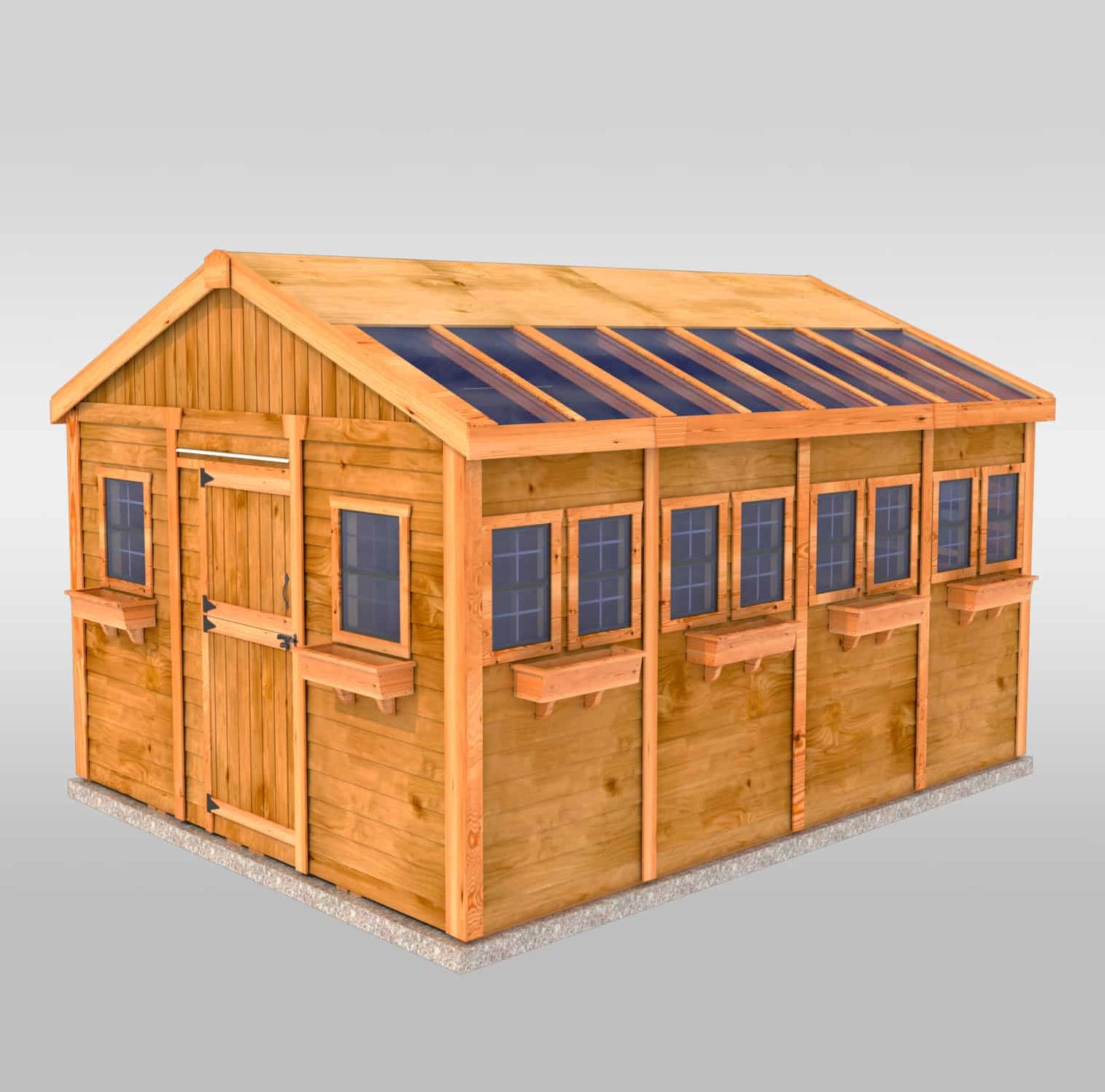 Sunshed Garden Shed | 12x16 Cedar Shed Kit with Windows & Workbench ...