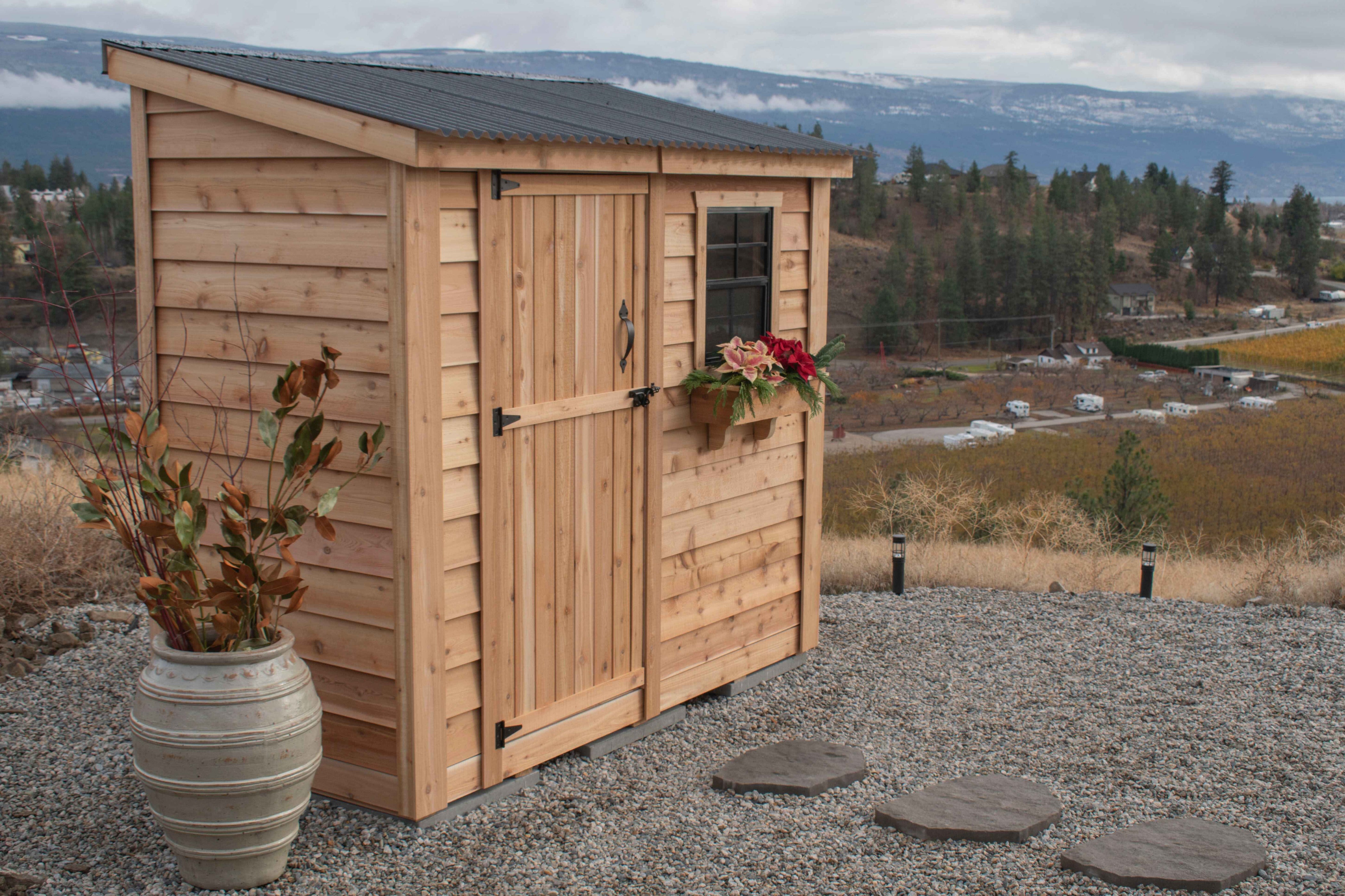 Spacesaver Tool Shed | 8x4 Lean-To Style | Sustainably Sourced Cedar ...
