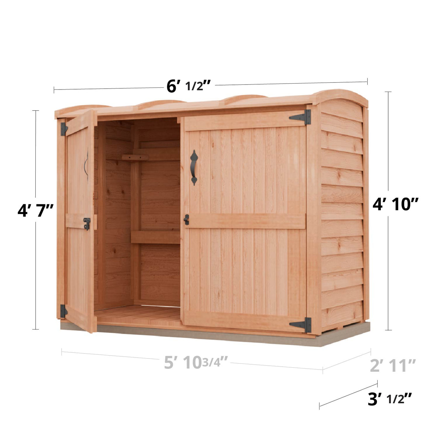 Oscar 6x3 Cedar Shed Kit | Efficient Waste Management System — Backyard ...