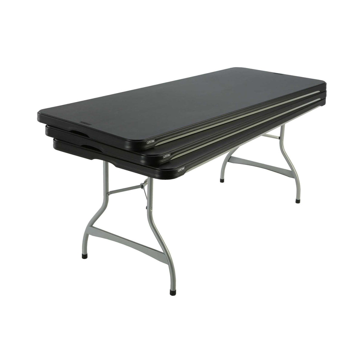 Lifetime 4 Pack 6-Foot Rectangle Nesting Table Space Saving Design ...