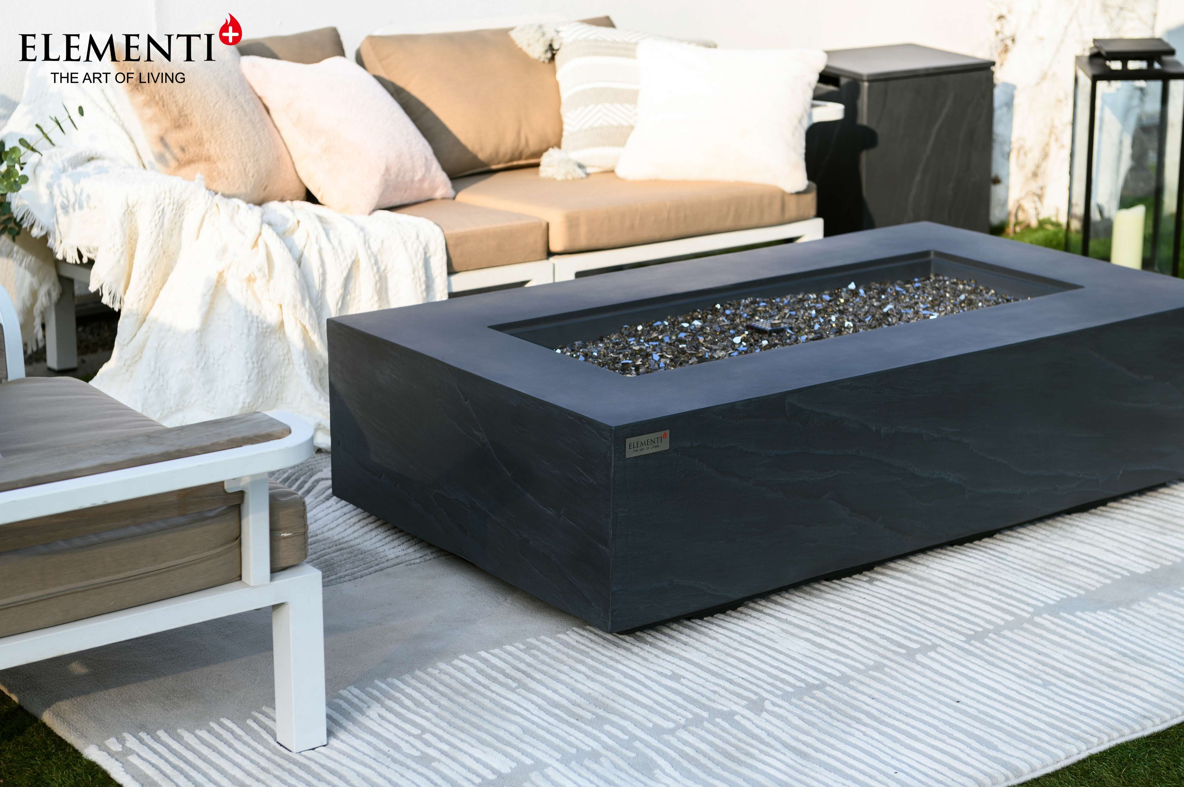 Elementi Plus Cape Town Rectangular Concrete Fire Pit Table Shop Now ...