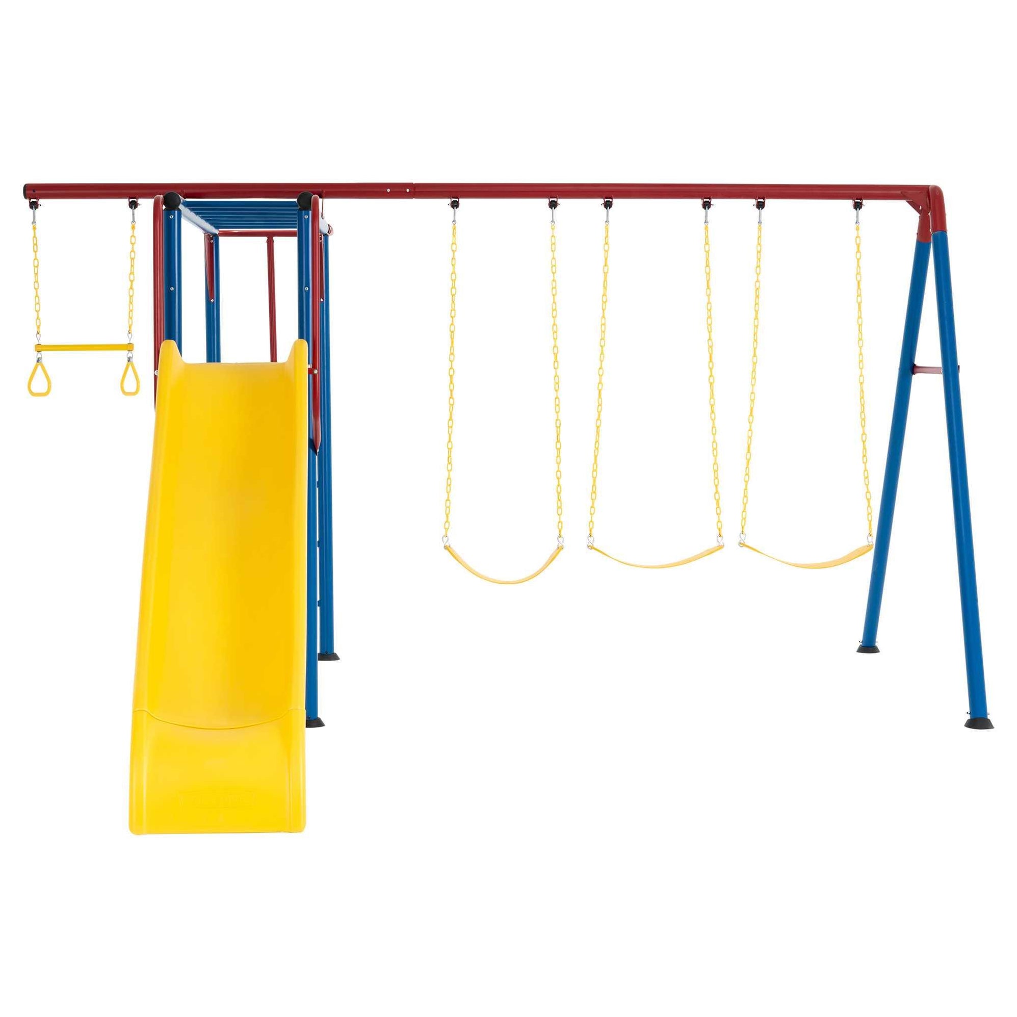 Lifetime Monkey Bar Swing Set in Primary Colors: Backyard Playground ...