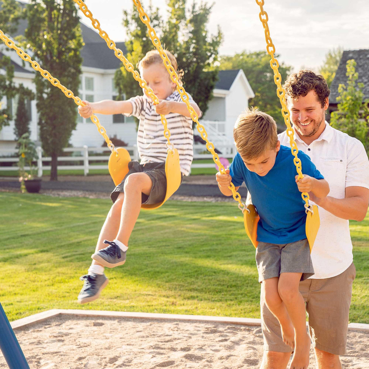 Lifetime Monkey Bar Swing Set in Primary Colors: Backyard Playground ...