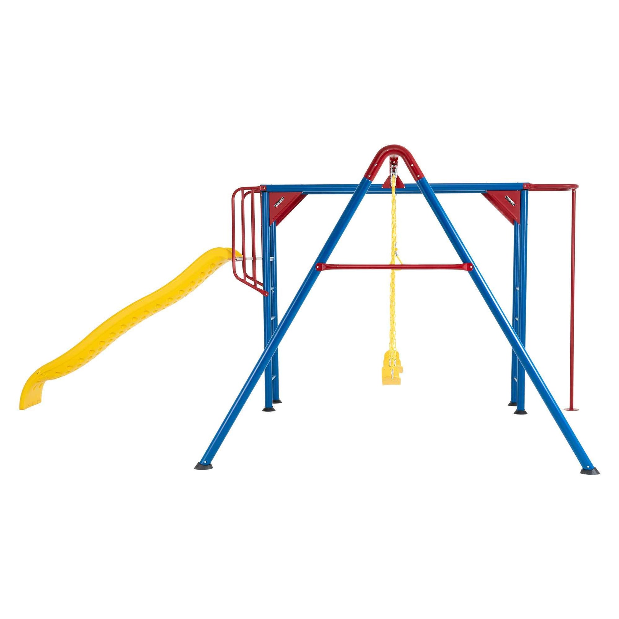 Lifetime Monkey Bar Swing Set in Primary Colors: Backyard Playground ...
