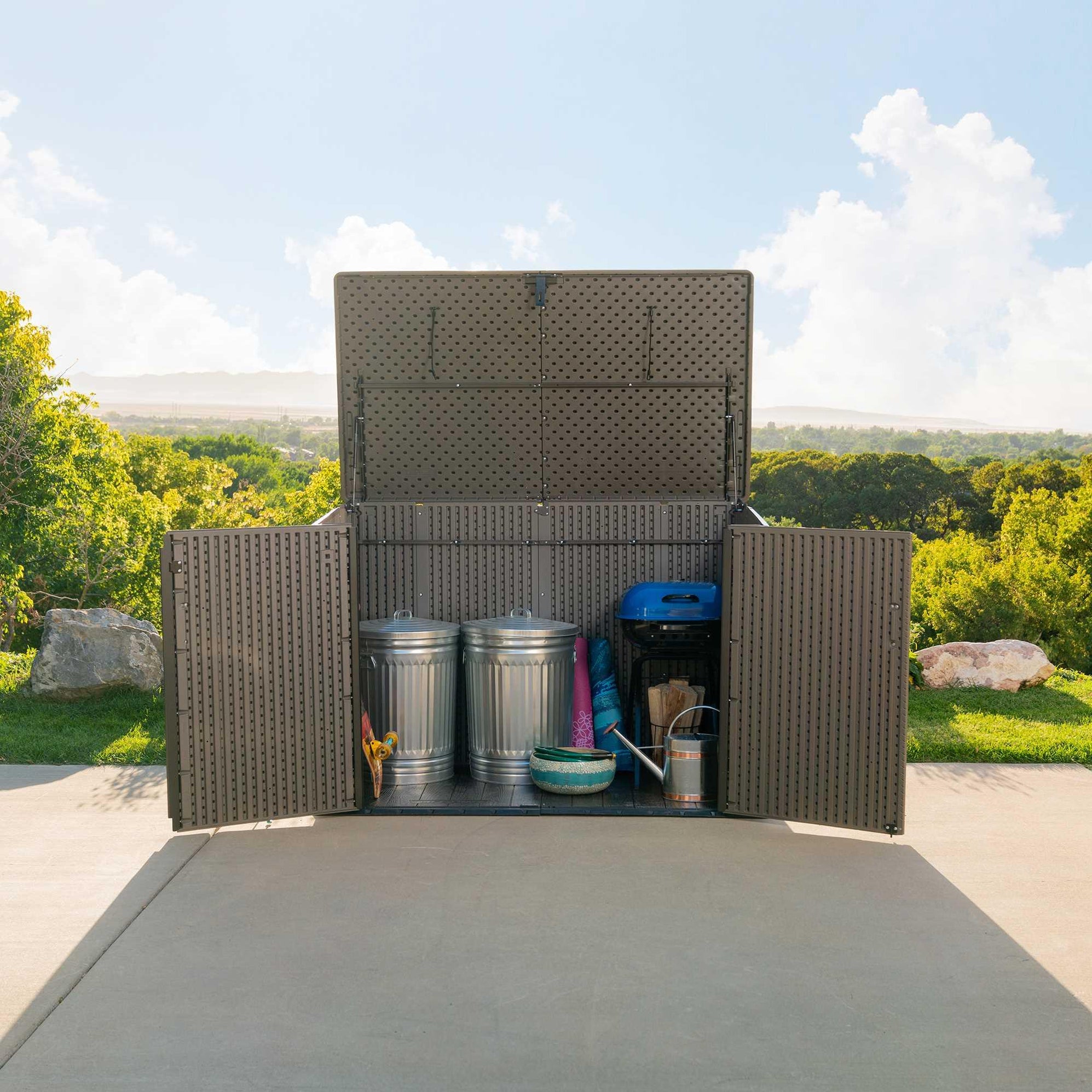 Lifetime Horizontal Storage Shed (75 Cubic Feet) - 60341 — Backyard Oasis
