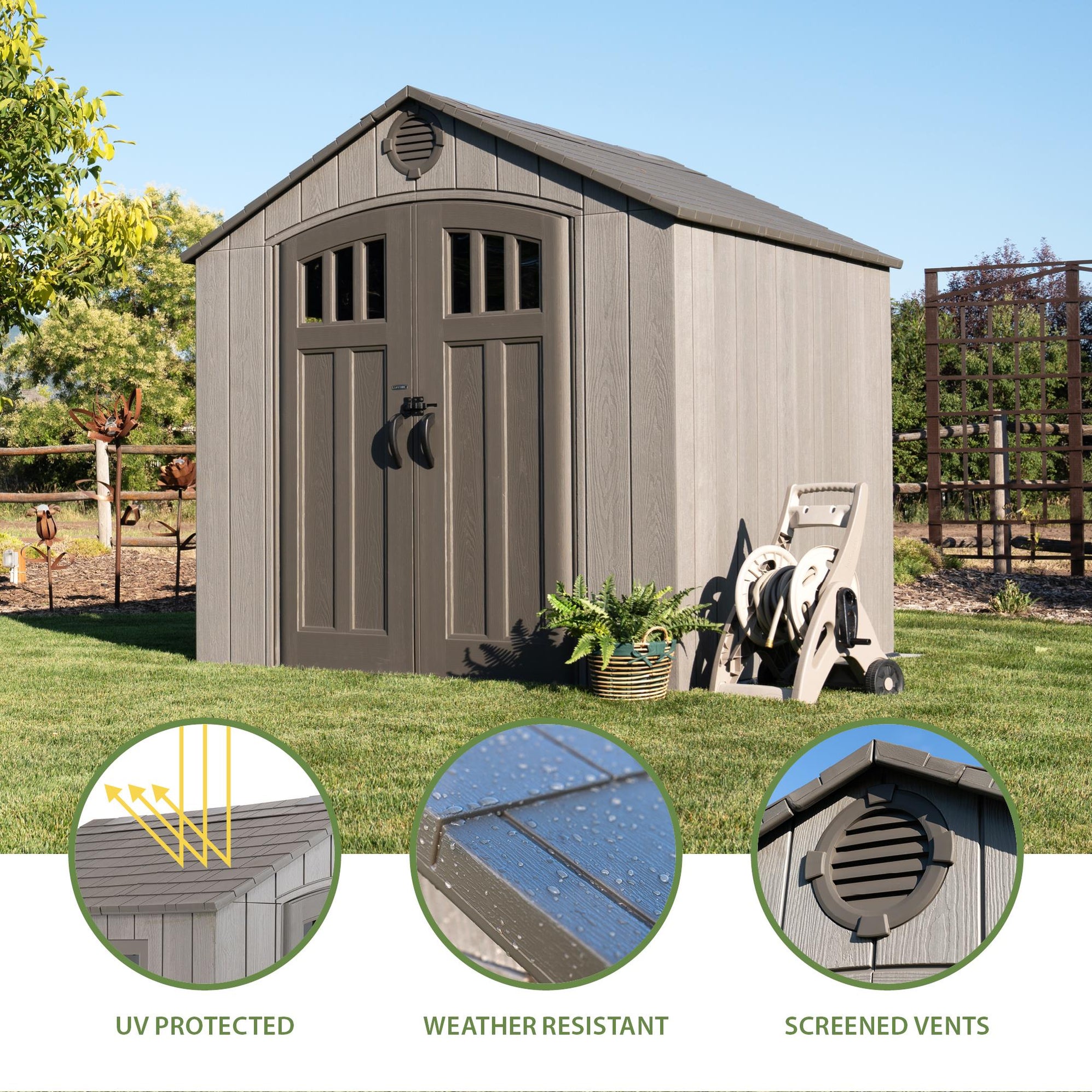 Lifetime 8 Ft. X 7.5 Ft. Outdoor Storage Shed - Shop Now — Backyard Oasis