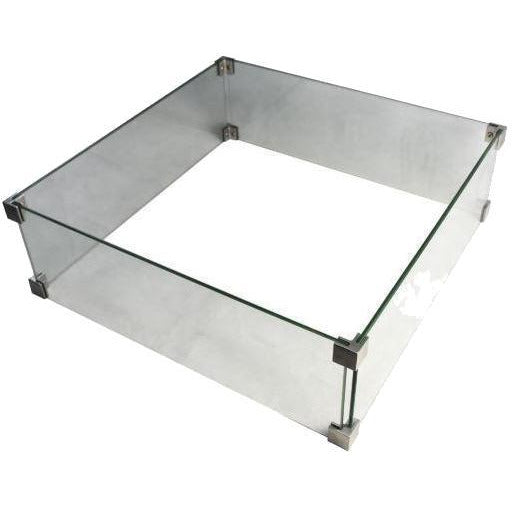 Elementi Square Windshield/Wind Screen for Fire Table — Backyard Oasis